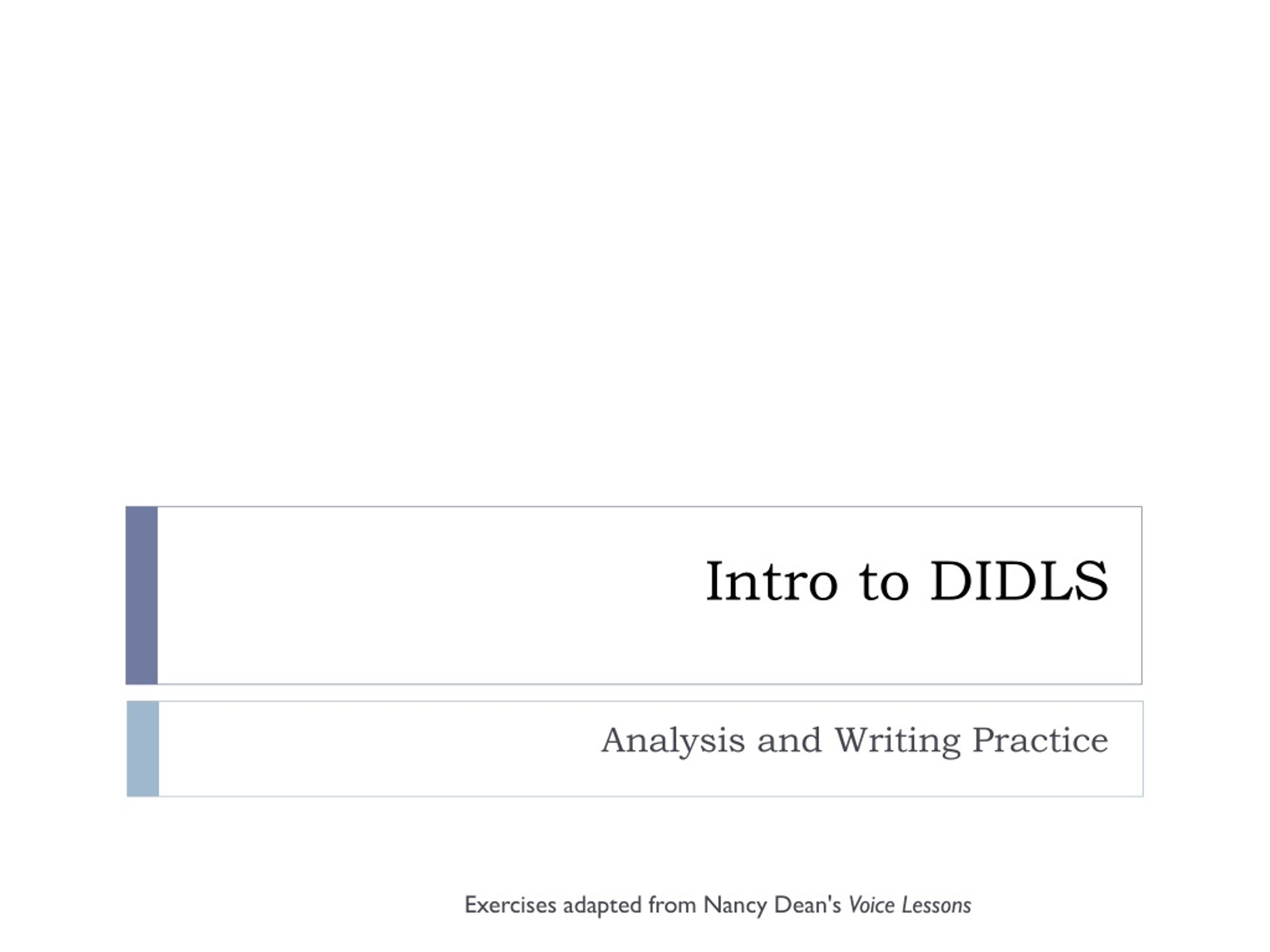 PPT - Intro to DIDLS PowerPoint Presentation, free download - ID:272083