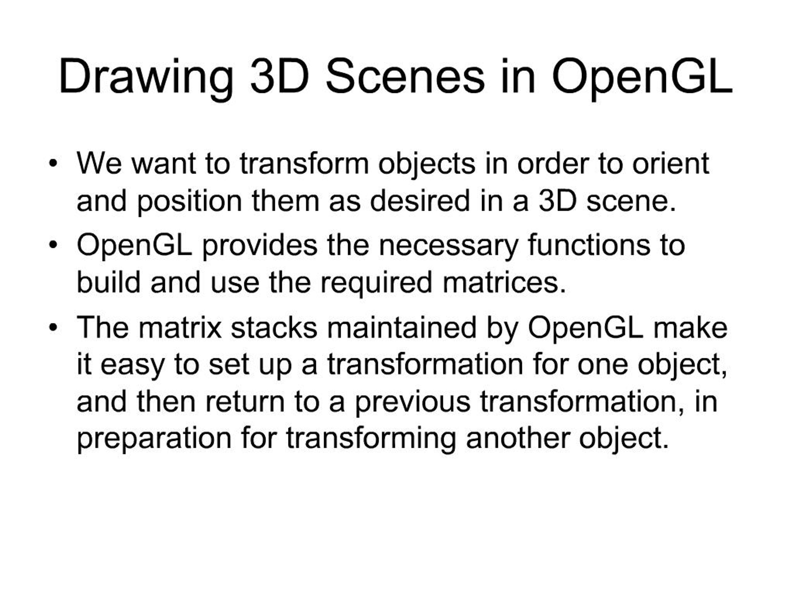 PPT - Drawing 3D Scenes in OpenGL PowerPoint Presentation, free ...