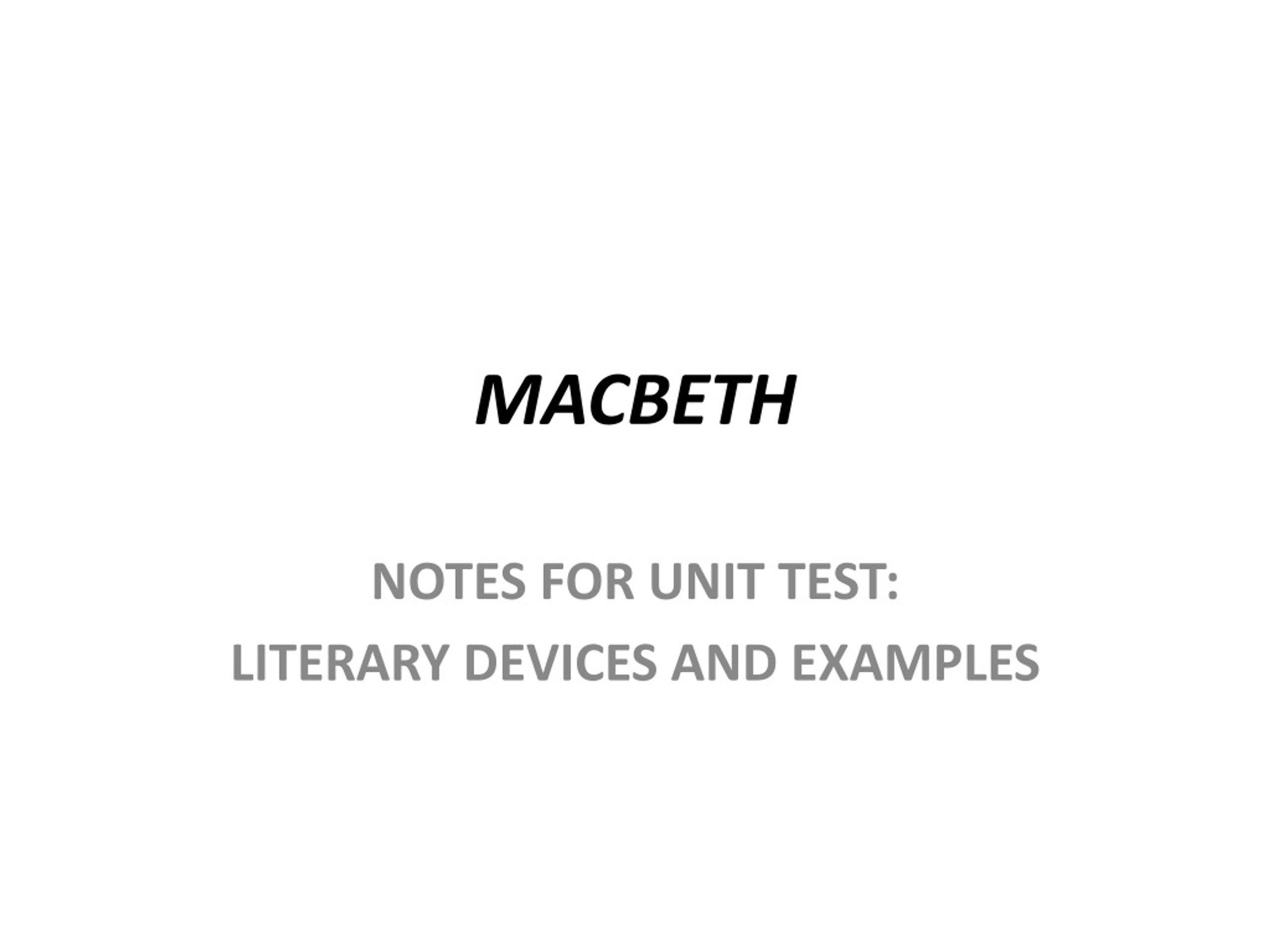 PPT - MACBETH PowerPoint Presentation, free download - ID:279625