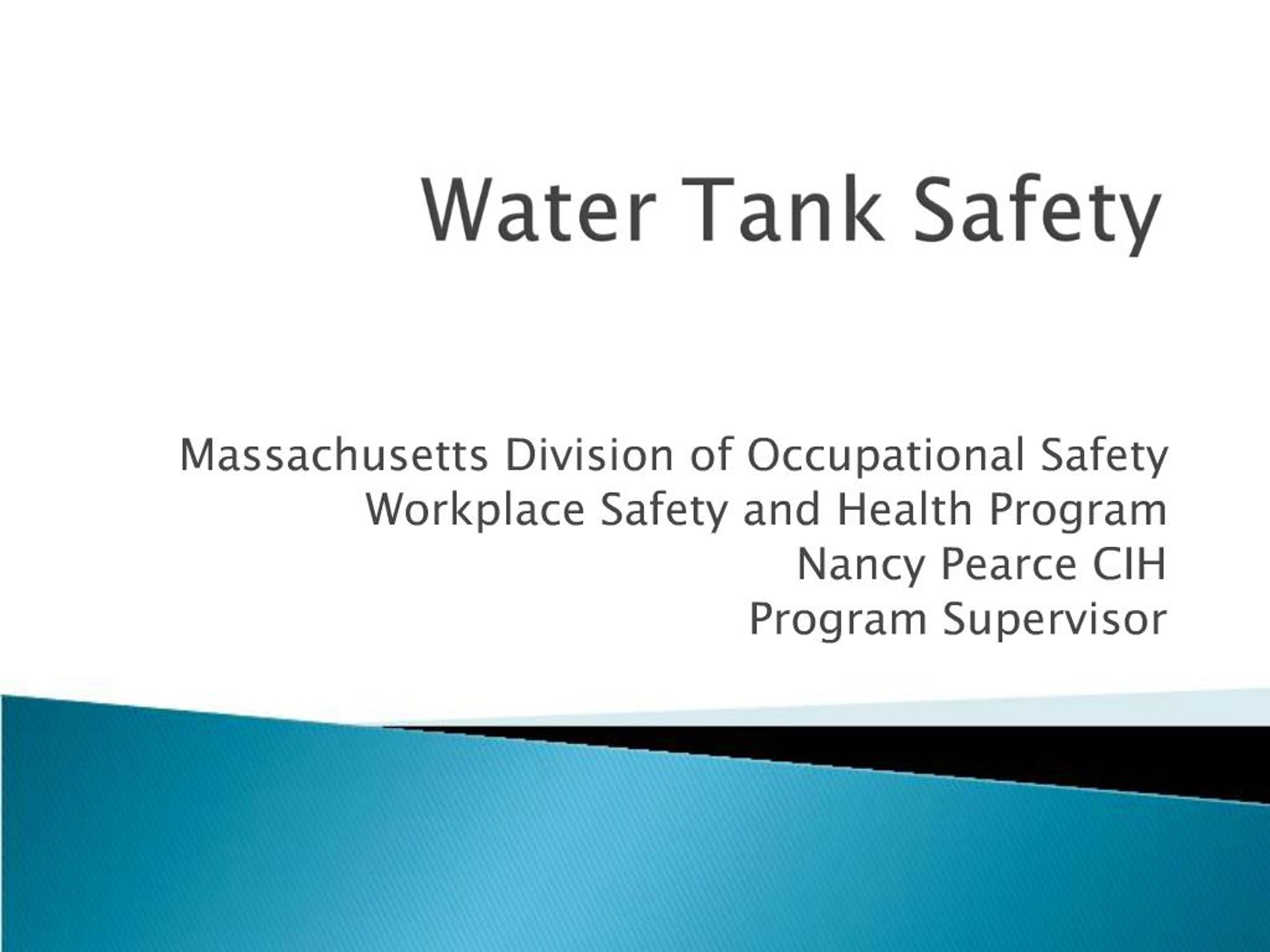 PPT - Water Tank Safety PowerPoint Presentation, free download - ID:284157