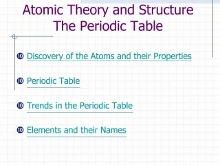 PPT - Intro to the Periodic Table & Atomic Structure PowerPoint ...