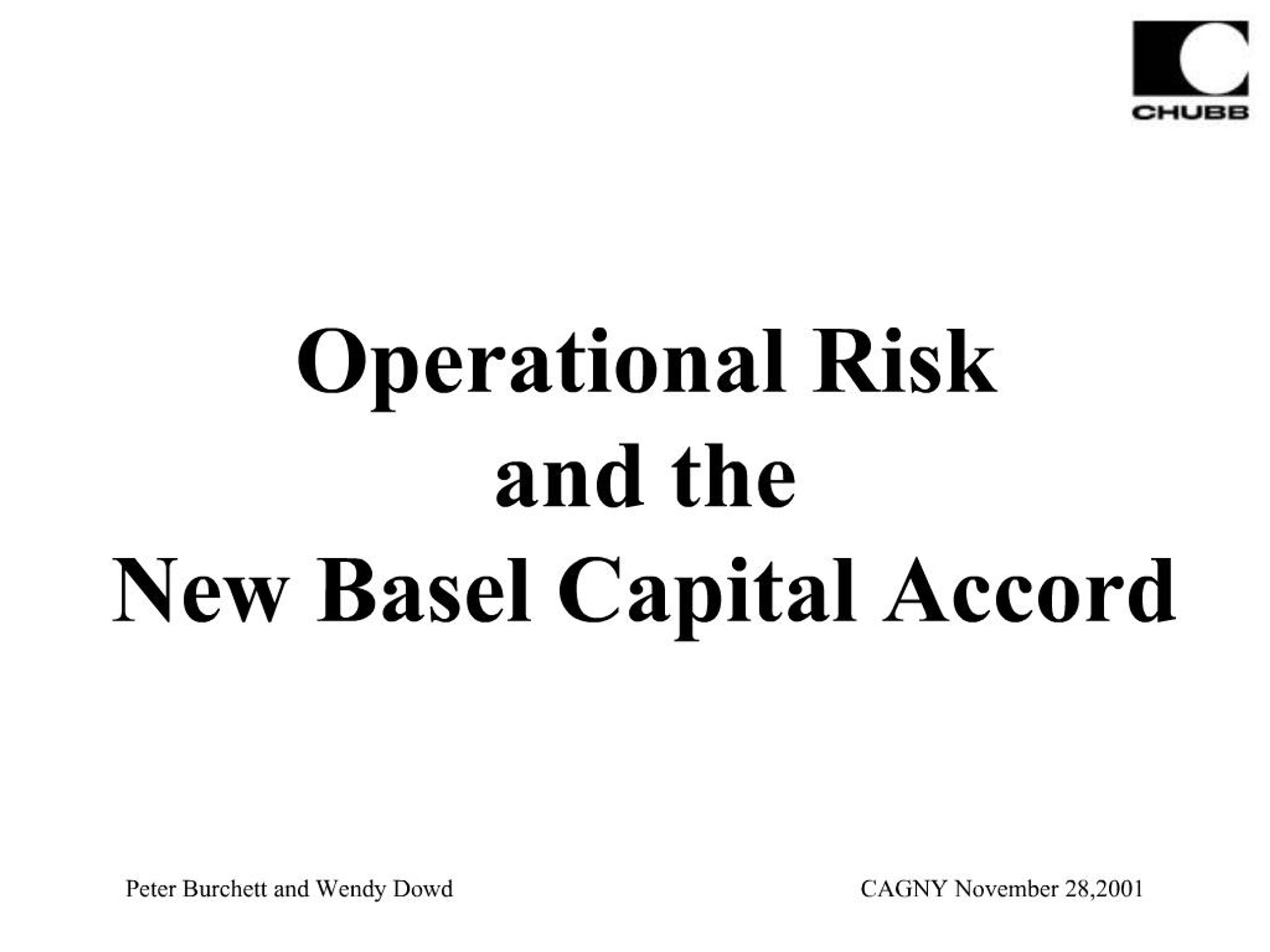 PPT - Operational Risk and the New Basel Capital Accord PowerPoint ...