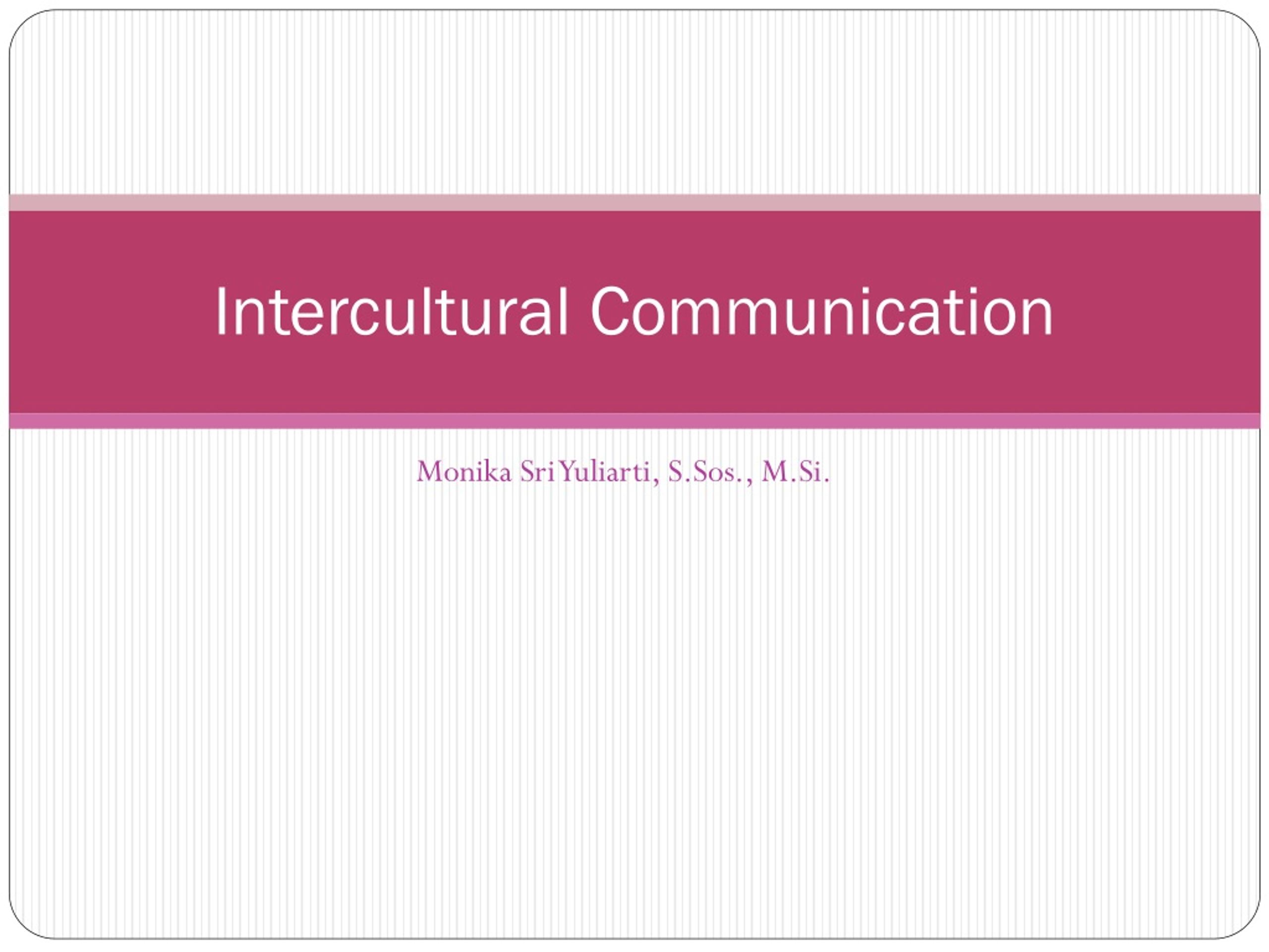 PPT - Intercultural Communication PowerPoint Presentation, free ...