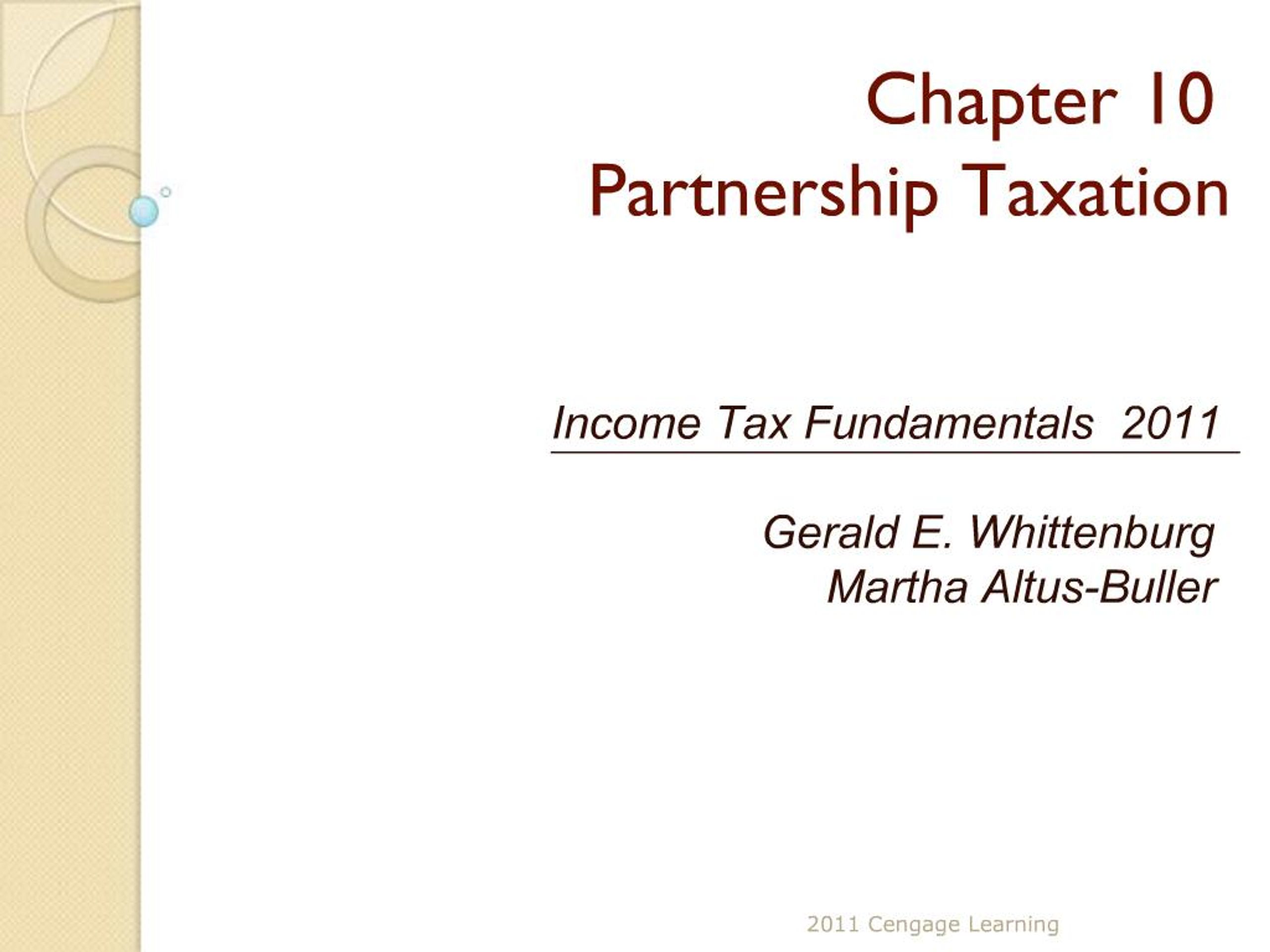 PPT - Chapter 10 Partnership Taxation PowerPoint Presentation, free ...