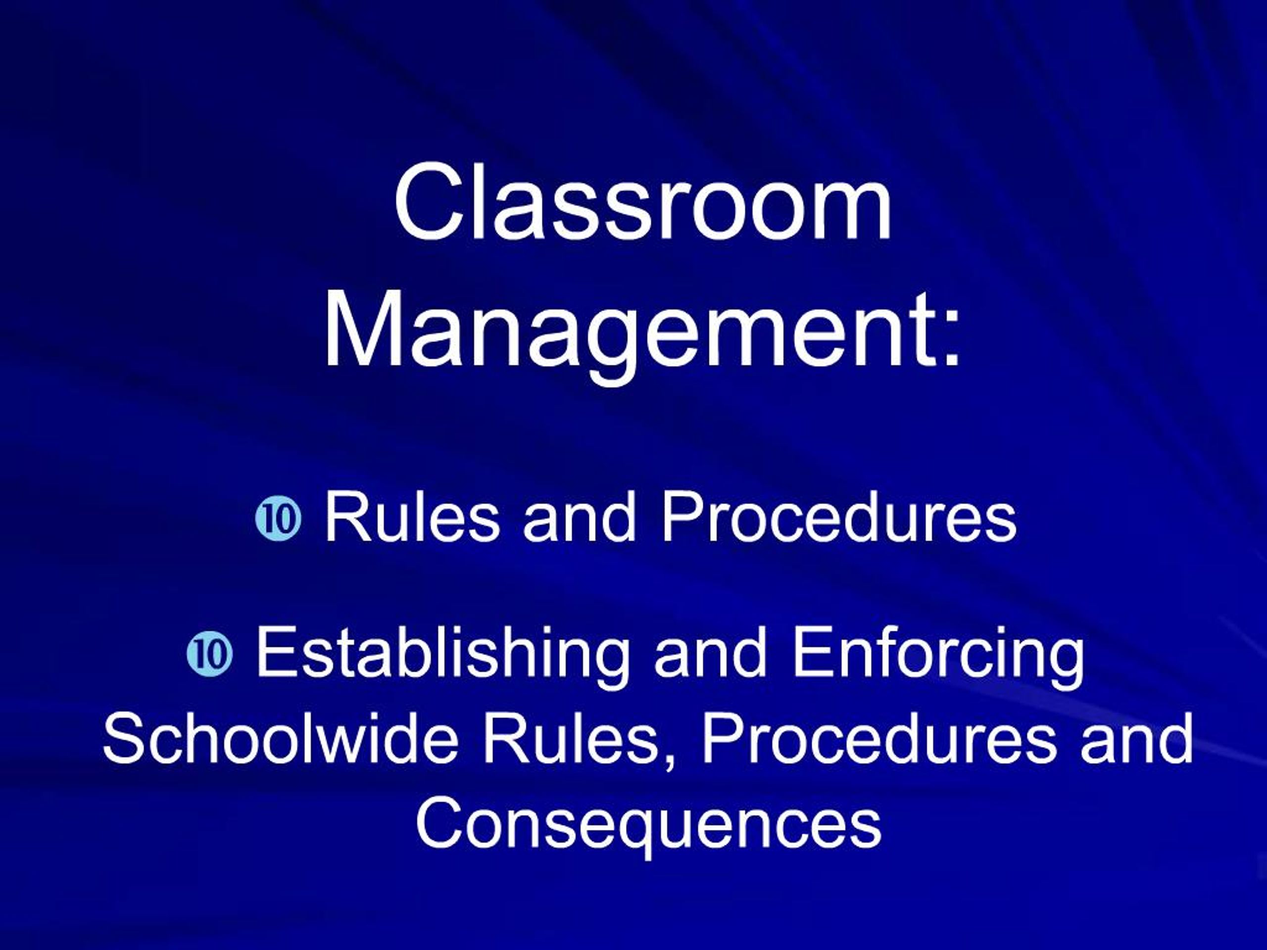 PPT - Classroom Management: PowerPoint Presentation, free download - ID ...