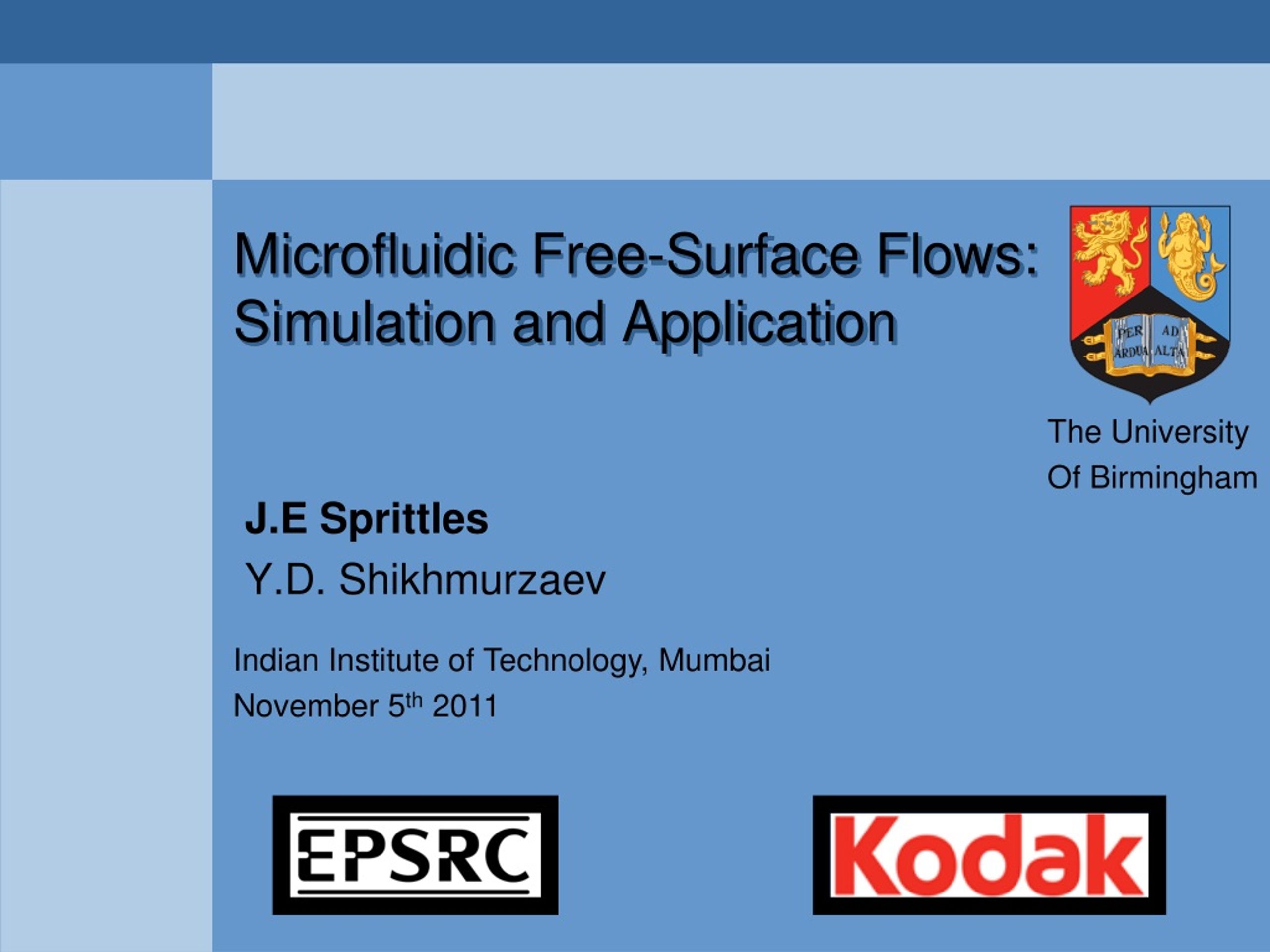 PPT - Microfluidic Free-Surface Flows: Simulation and Application ...
