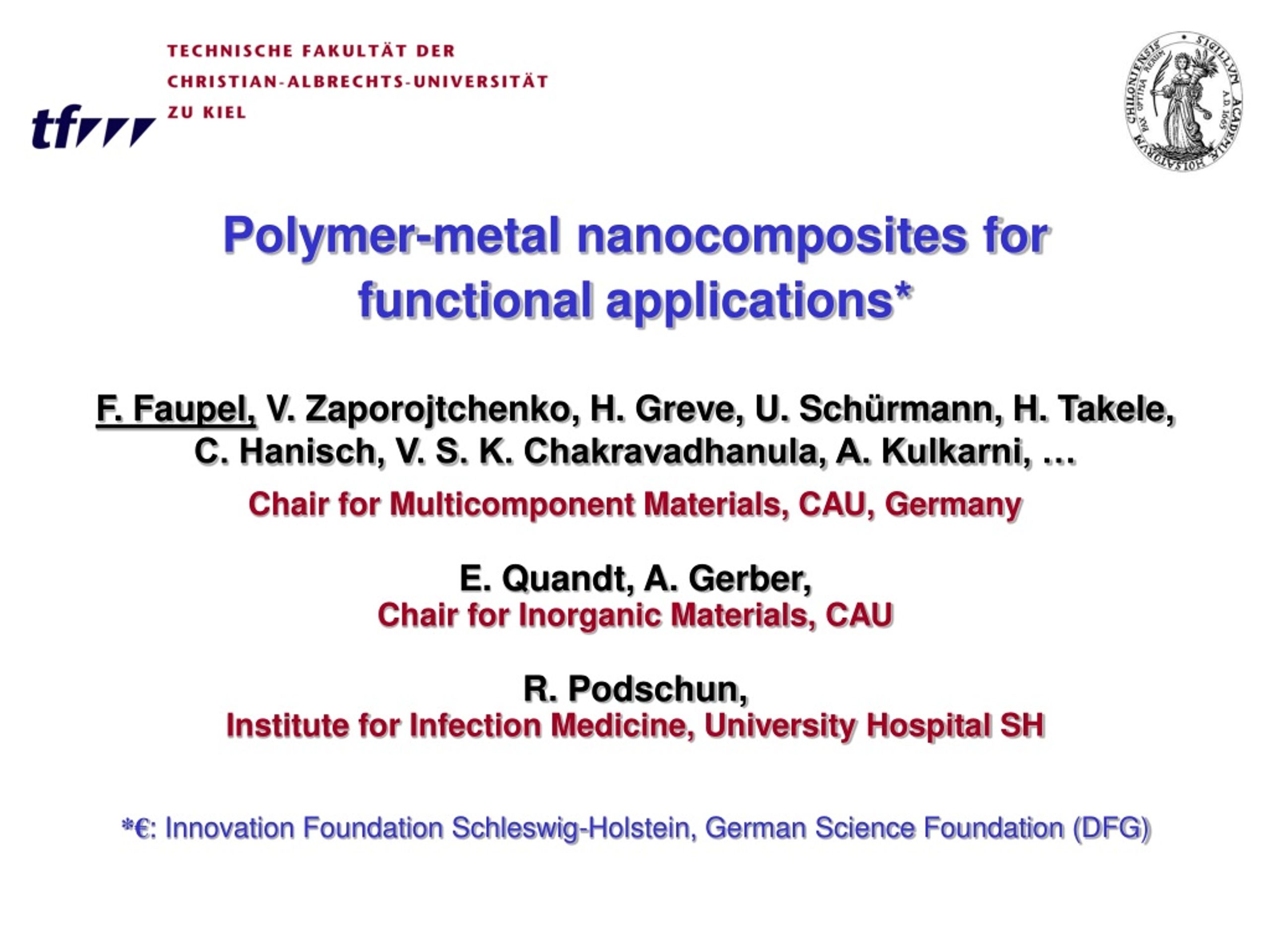 PPT - Polymer-metal nanocomposites for functional applications ...