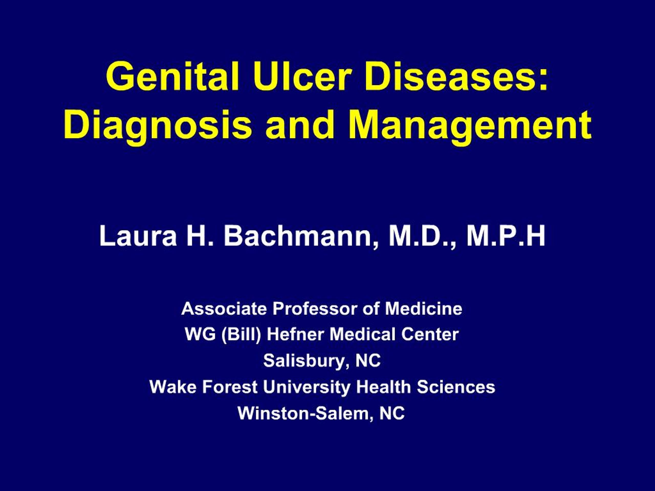 PPT - Genital Ulcer Diseases: Diagnosis and Management PowerPoint ...