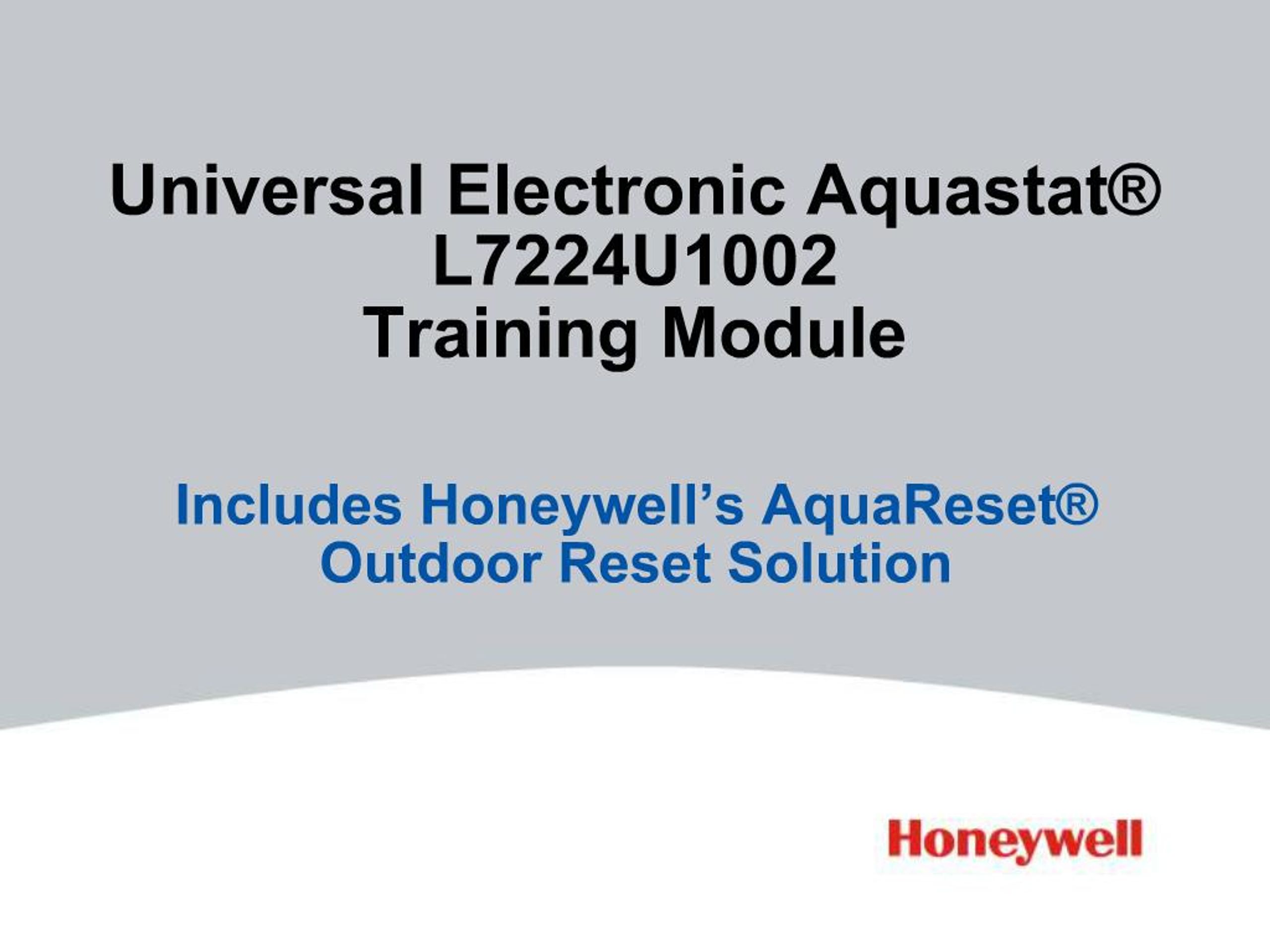 PPT - Universal Electronic Aquastat L7224U1002 Training Module ...