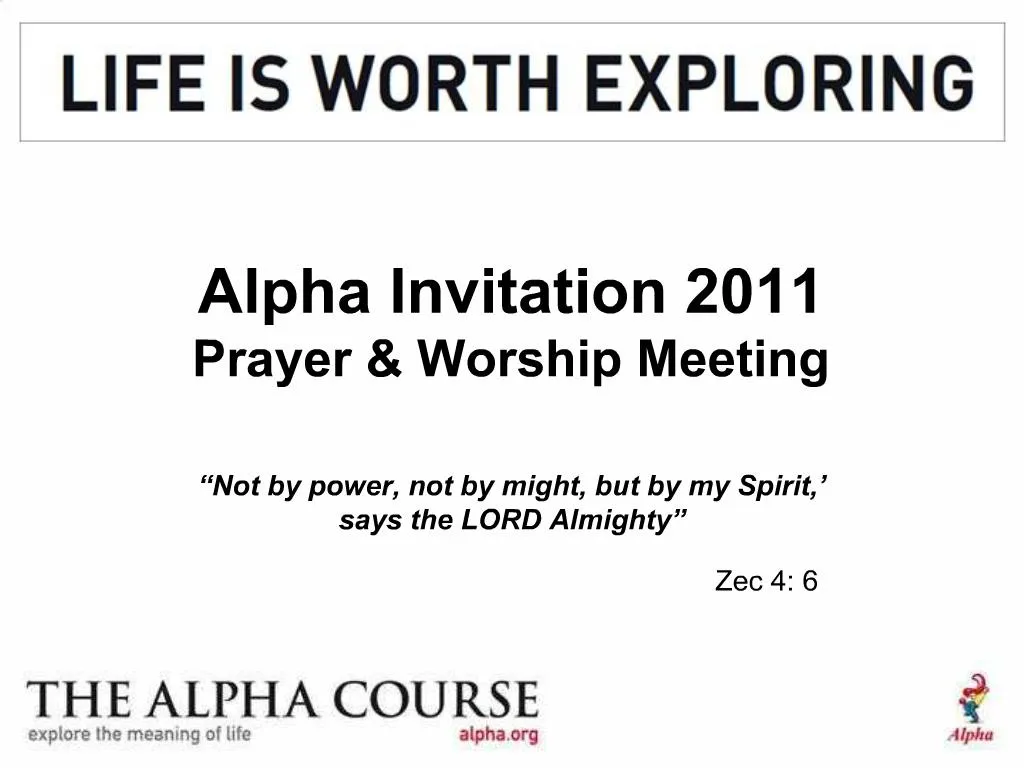 PPT - Alpha Invitation 2011 Prayer Worship Meeting PowerPoint ...