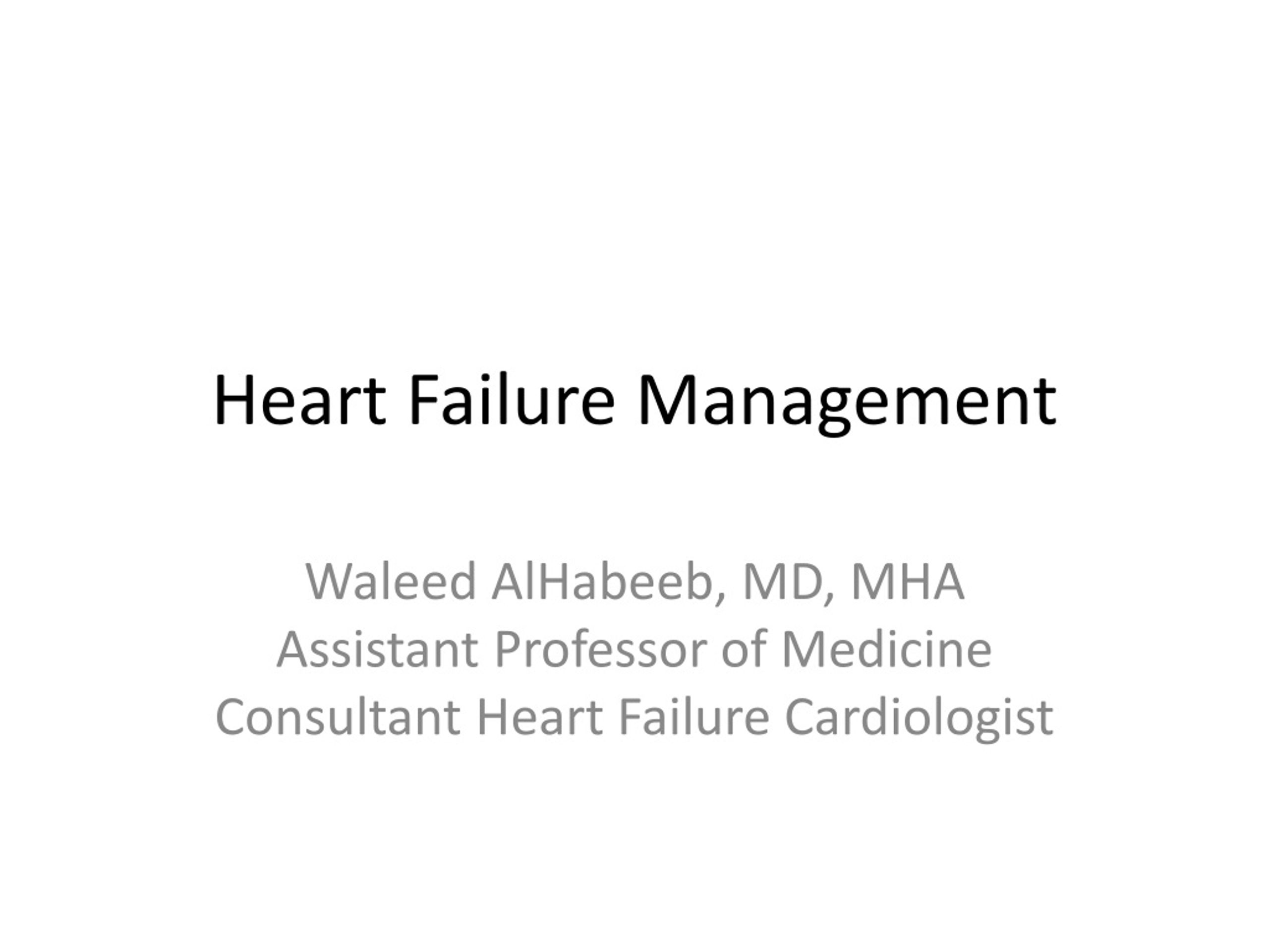 PPT - Heart Failure Management PowerPoint Presentation, free download ...
