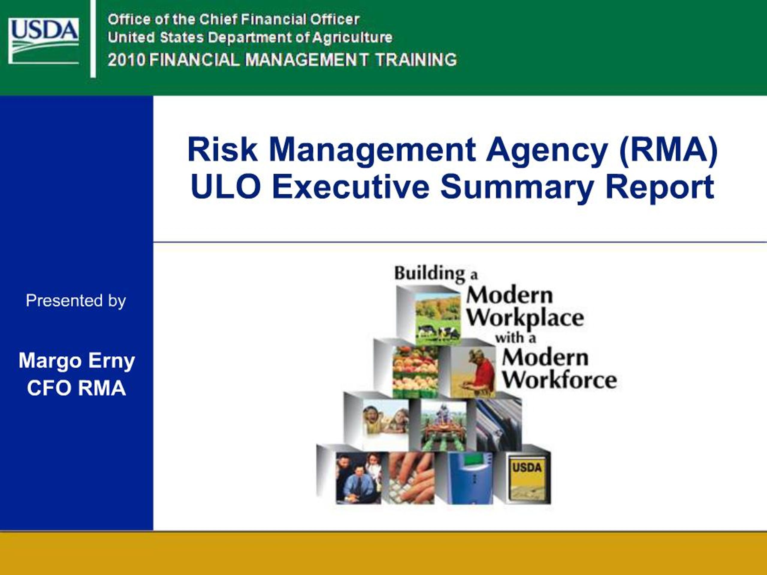 PPT - Risk Management Agency RMA ULO Executive Summary Report ...