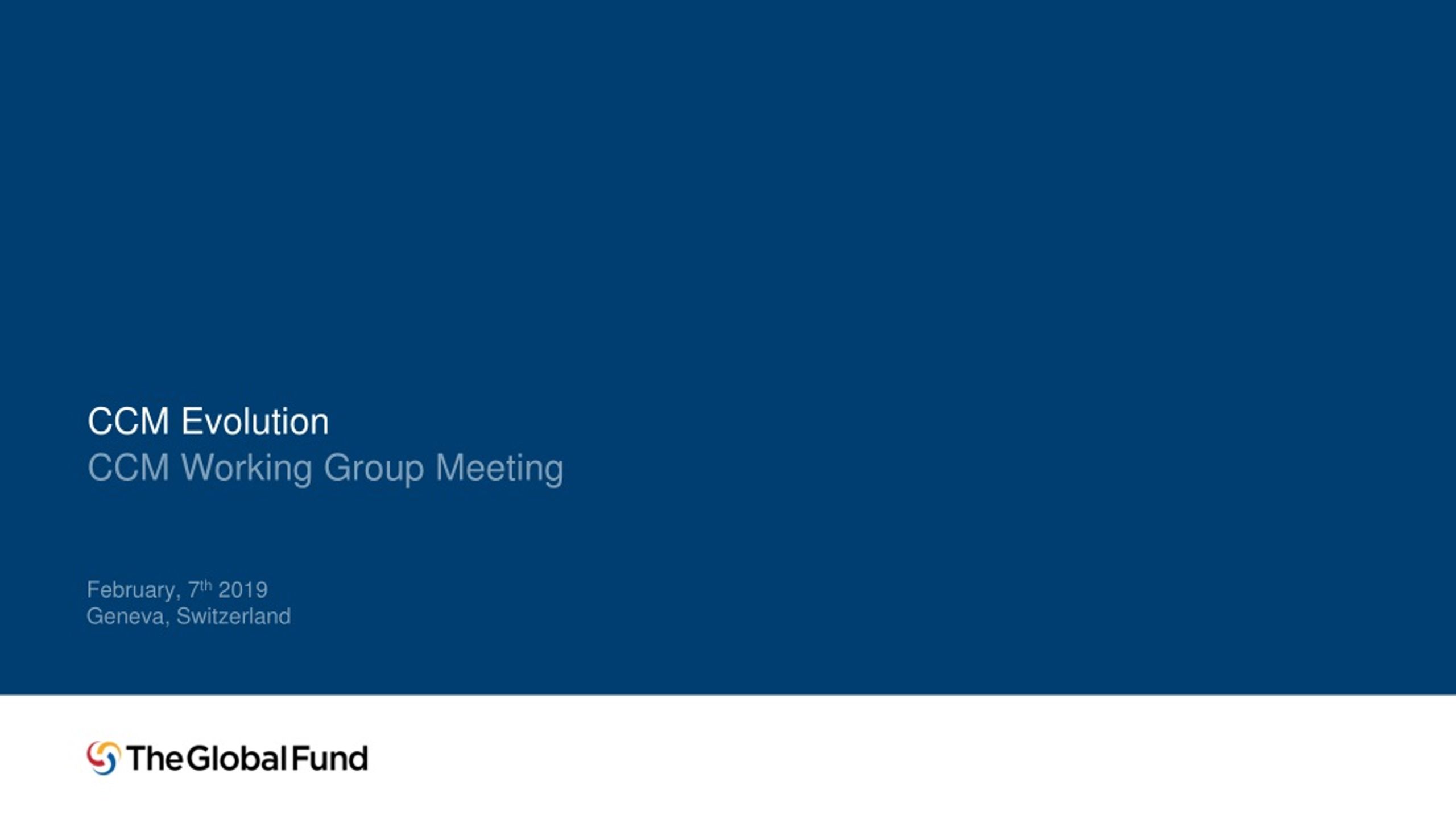 PPT - CCM Evolution CCM Working Group Meeting PowerPoint Presentation ...