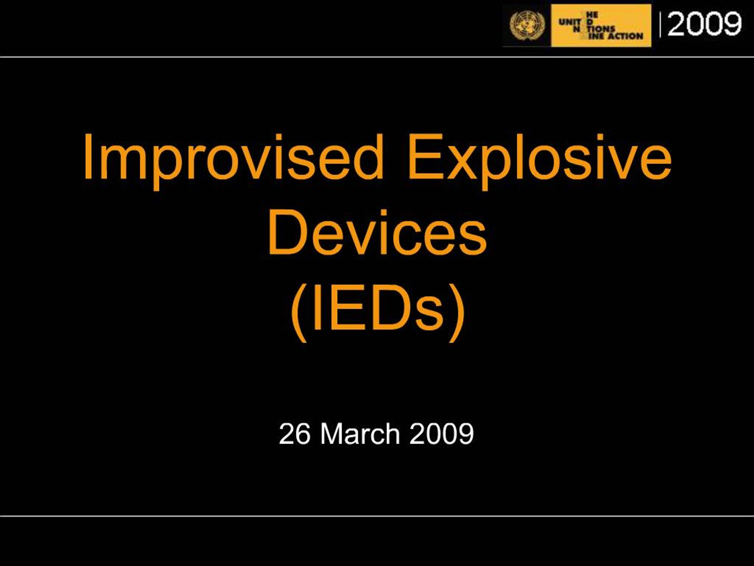 PPT - Improvised Explosive Devices IEDs PowerPoint Presentation, free ...