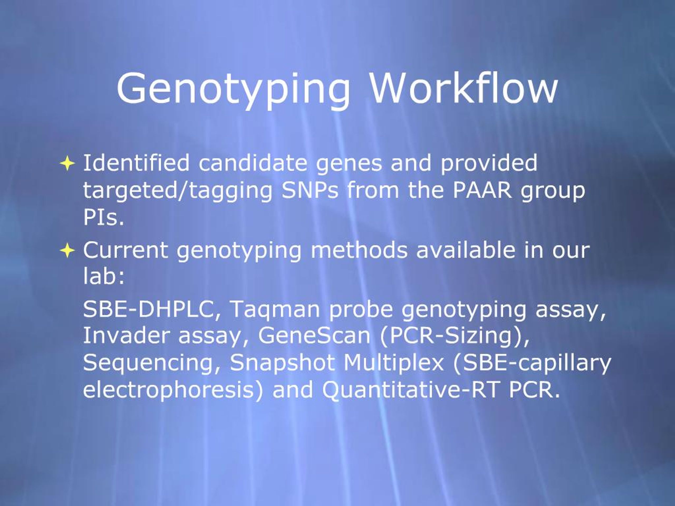 PPT - Genotyping Workflow PowerPoint Presentation, free download - ID ...