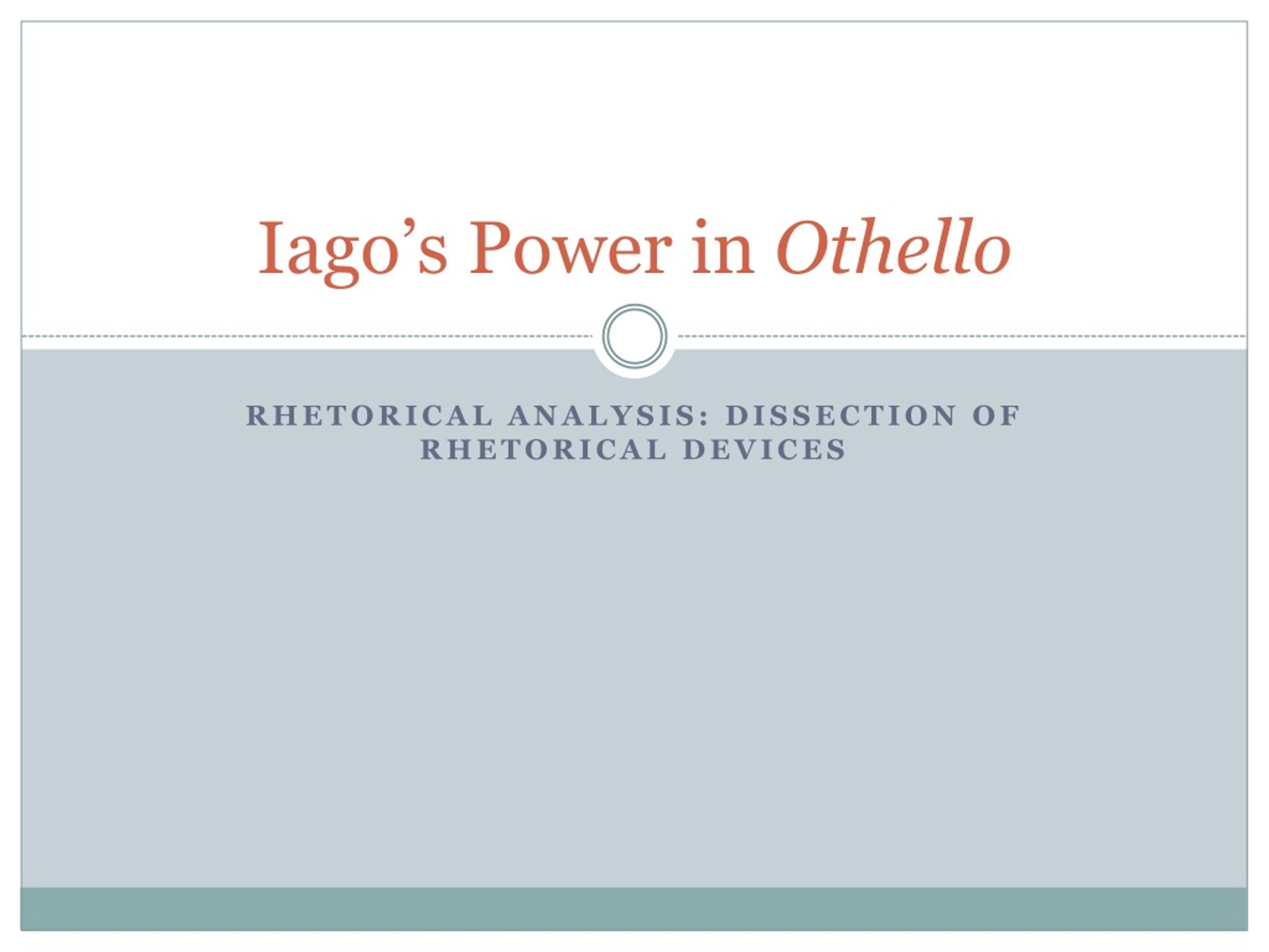 PPT - Iago’s Power in Othello PowerPoint Presentation, free download ...