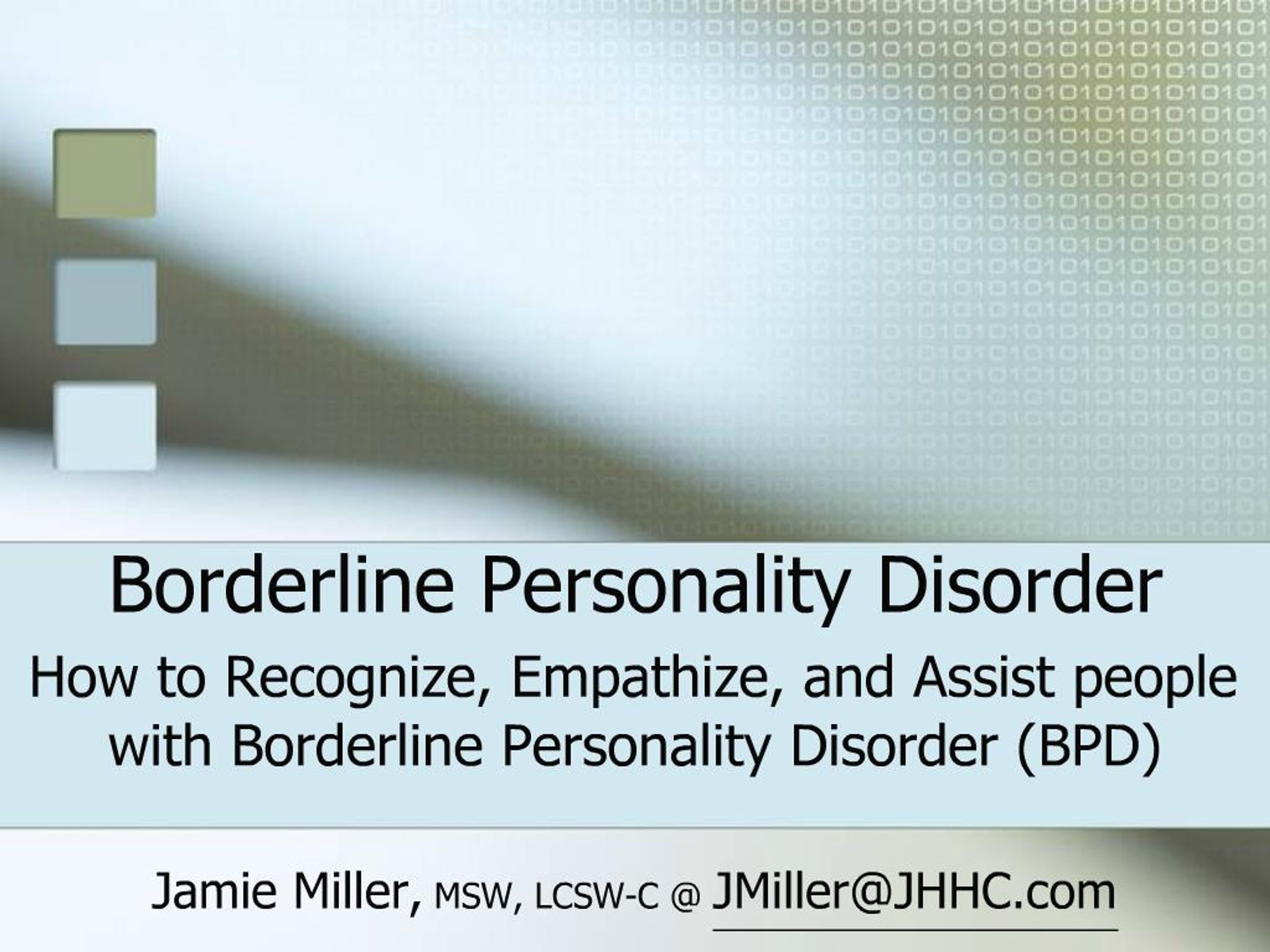 PPT - Borderline Personality Disorder PowerPoint Presentation, free ...