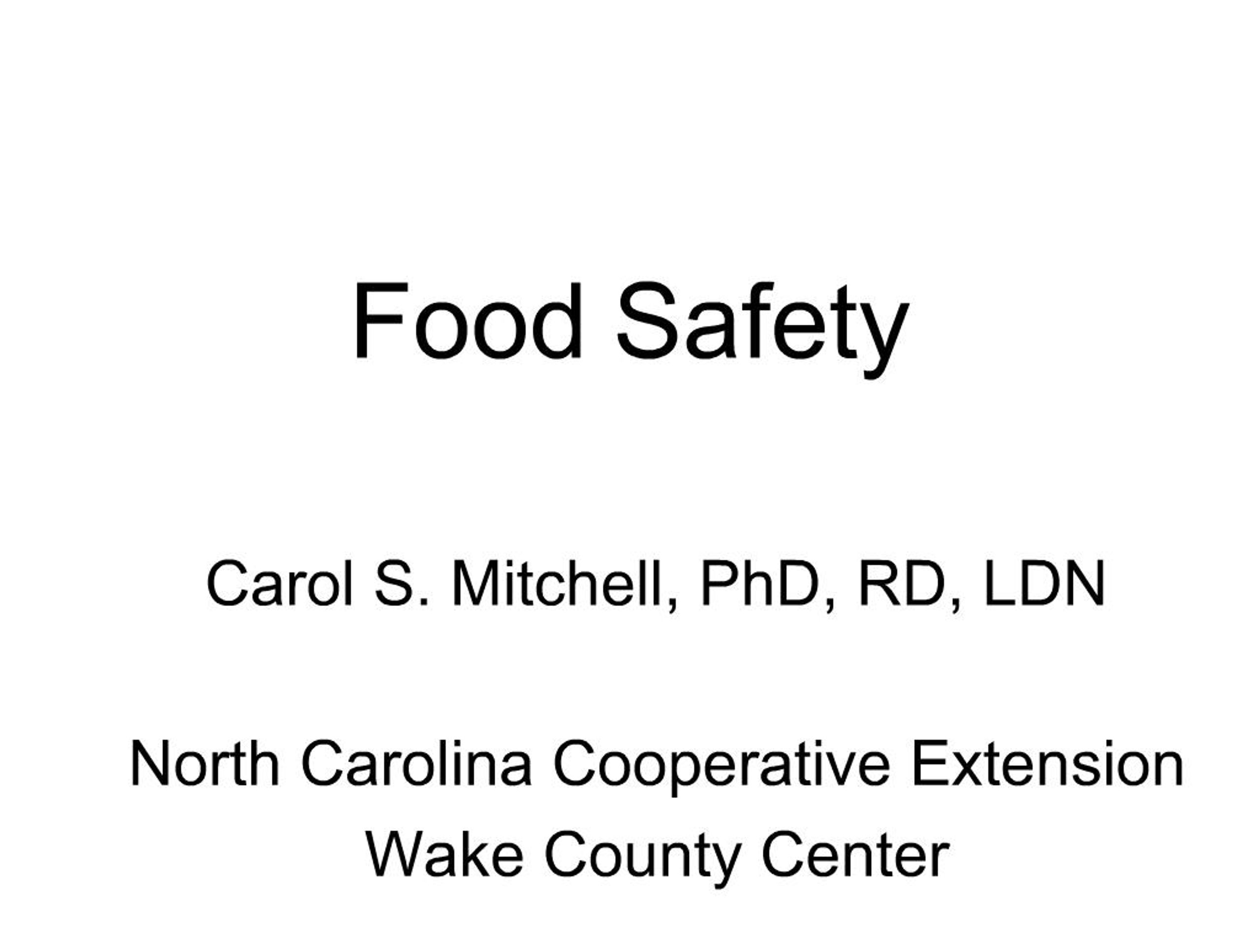 PPT - Food Safety PowerPoint Presentation, free download - ID:348057
