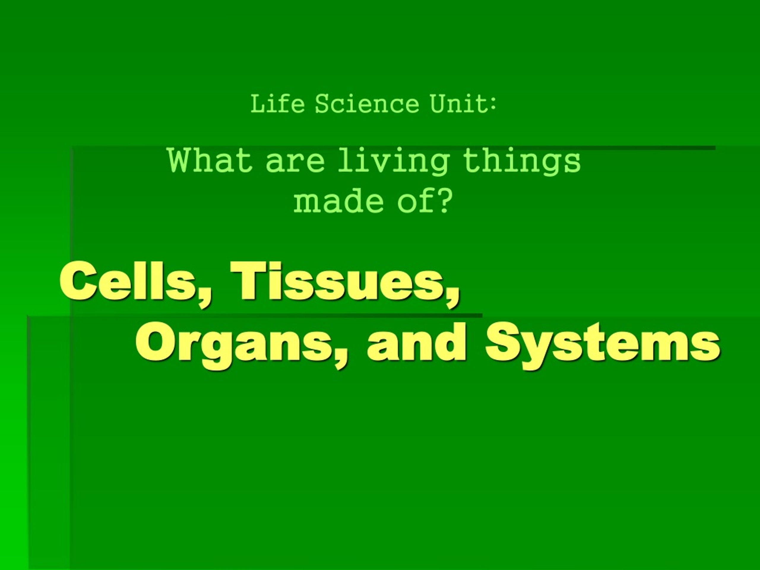 PPT - Cells, Tissues, Organs, and Systems PowerPoint Presentation, free ...