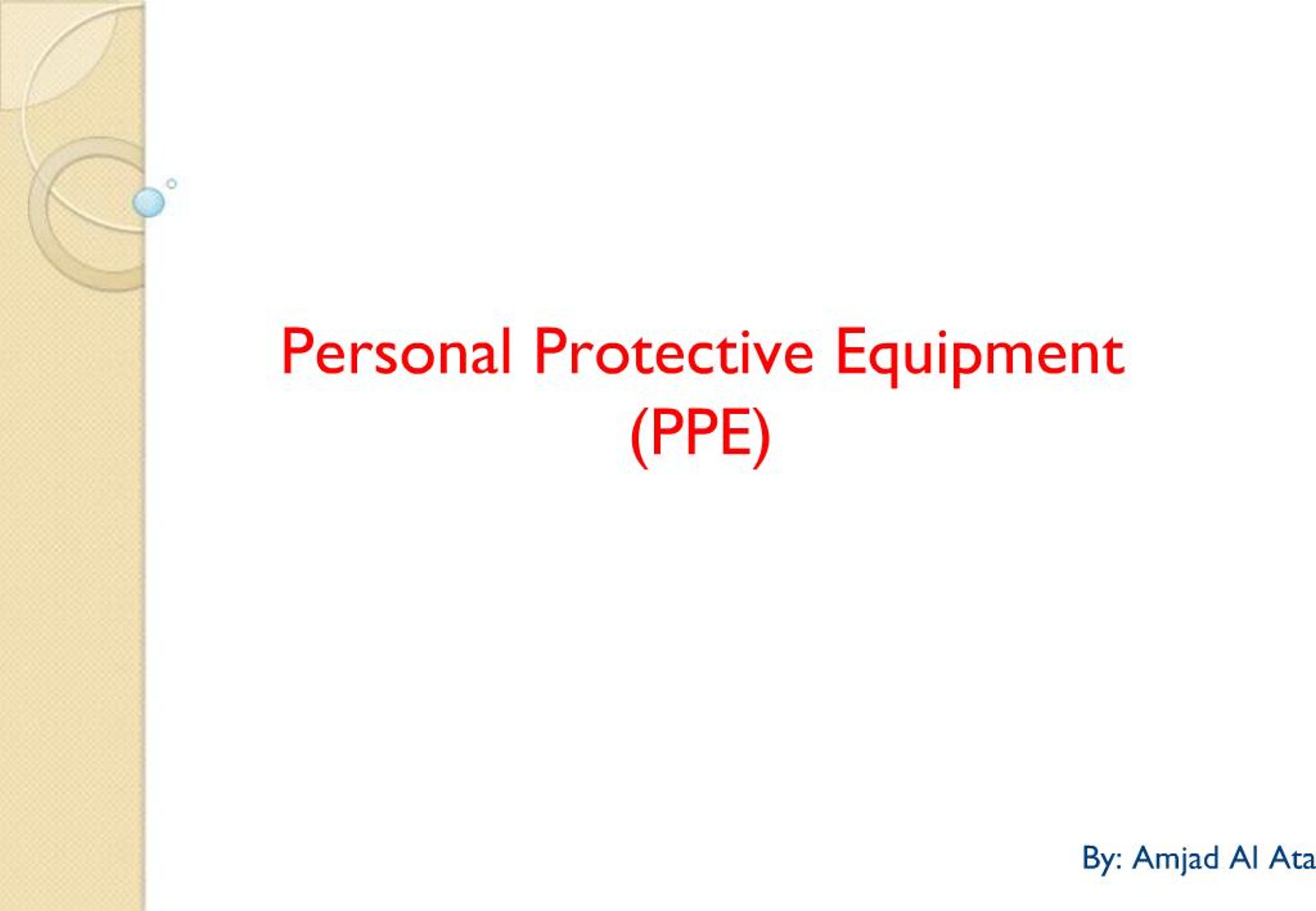 PPT - Personal Protective Equipment PPE PowerPoint Presentation, free ...