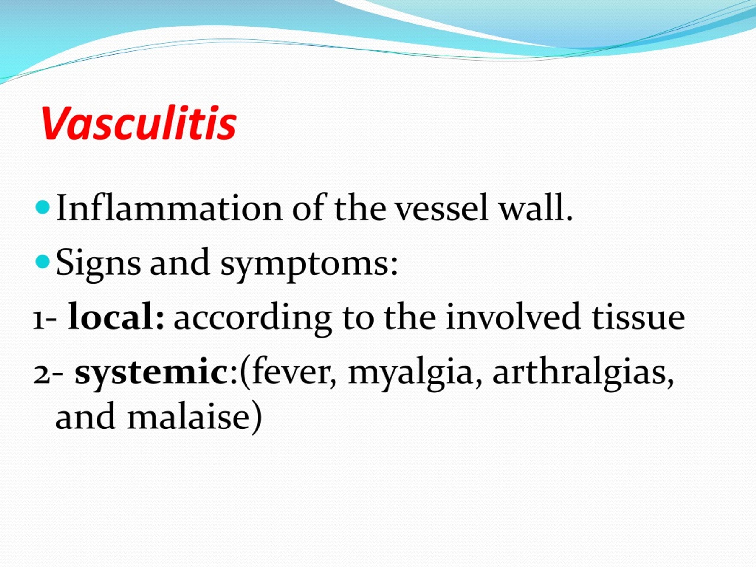 PPT - Vasculitis PowerPoint Presentation, free download - ID:354539
