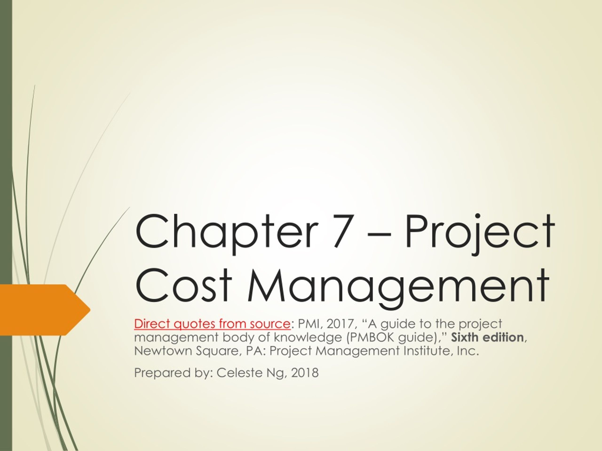 PPT - Chapter 7 – Project Cost Management PowerPoint Presentation, free ...