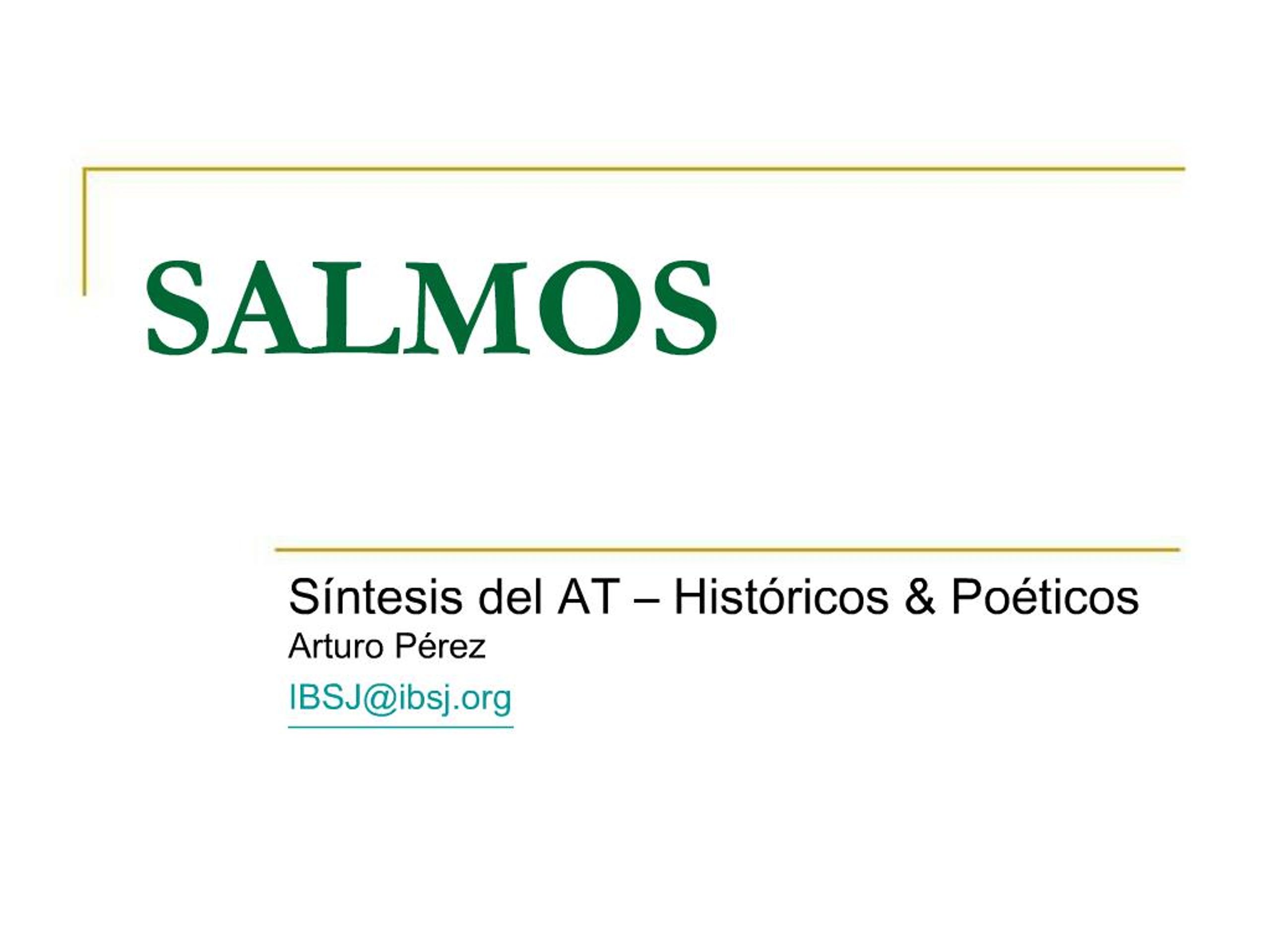 PPT - SALMOS PowerPoint Presentation, free download - ID:373934