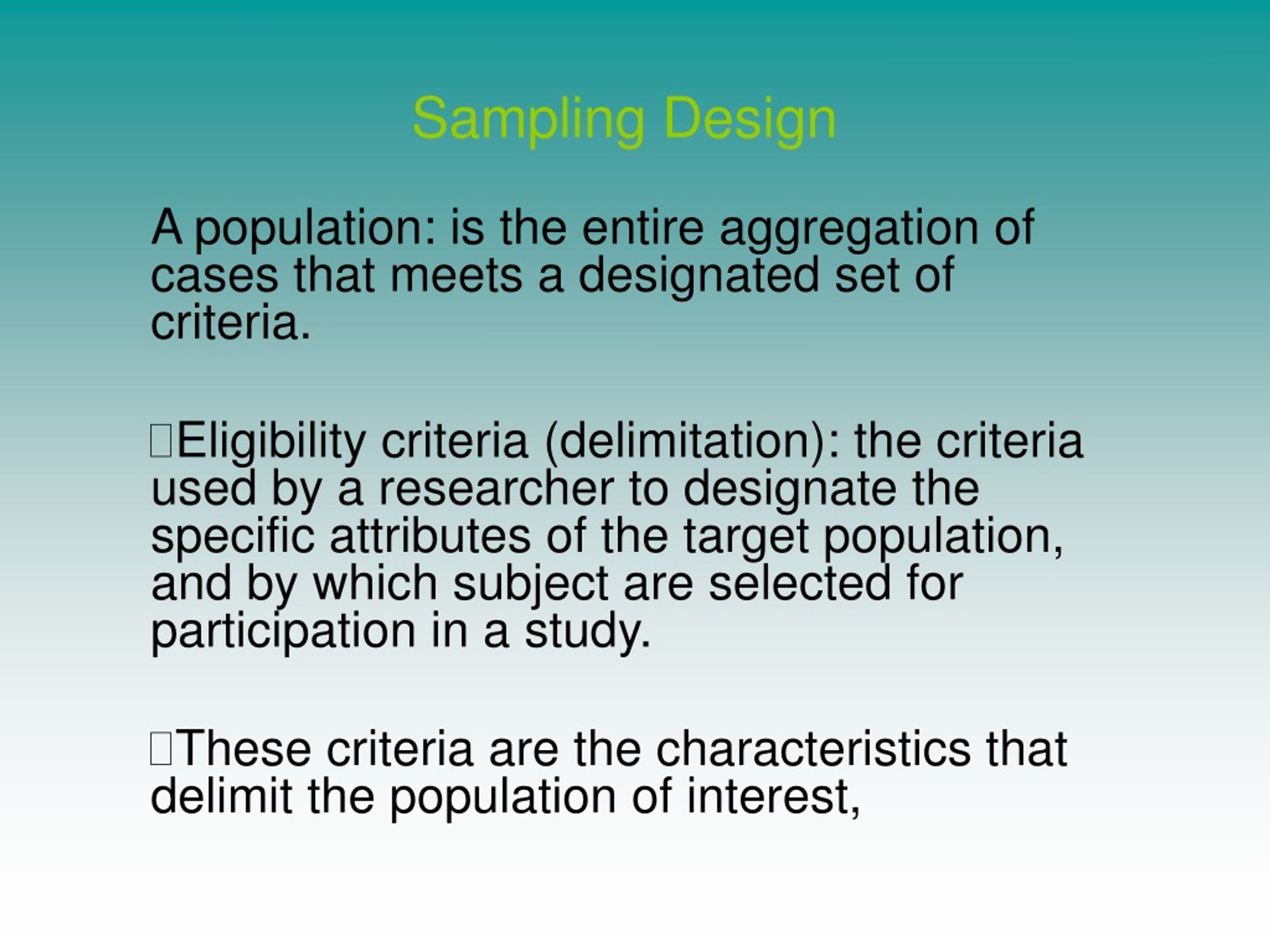 PPT - Sampling Design PowerPoint Presentation, free download - ID:374187