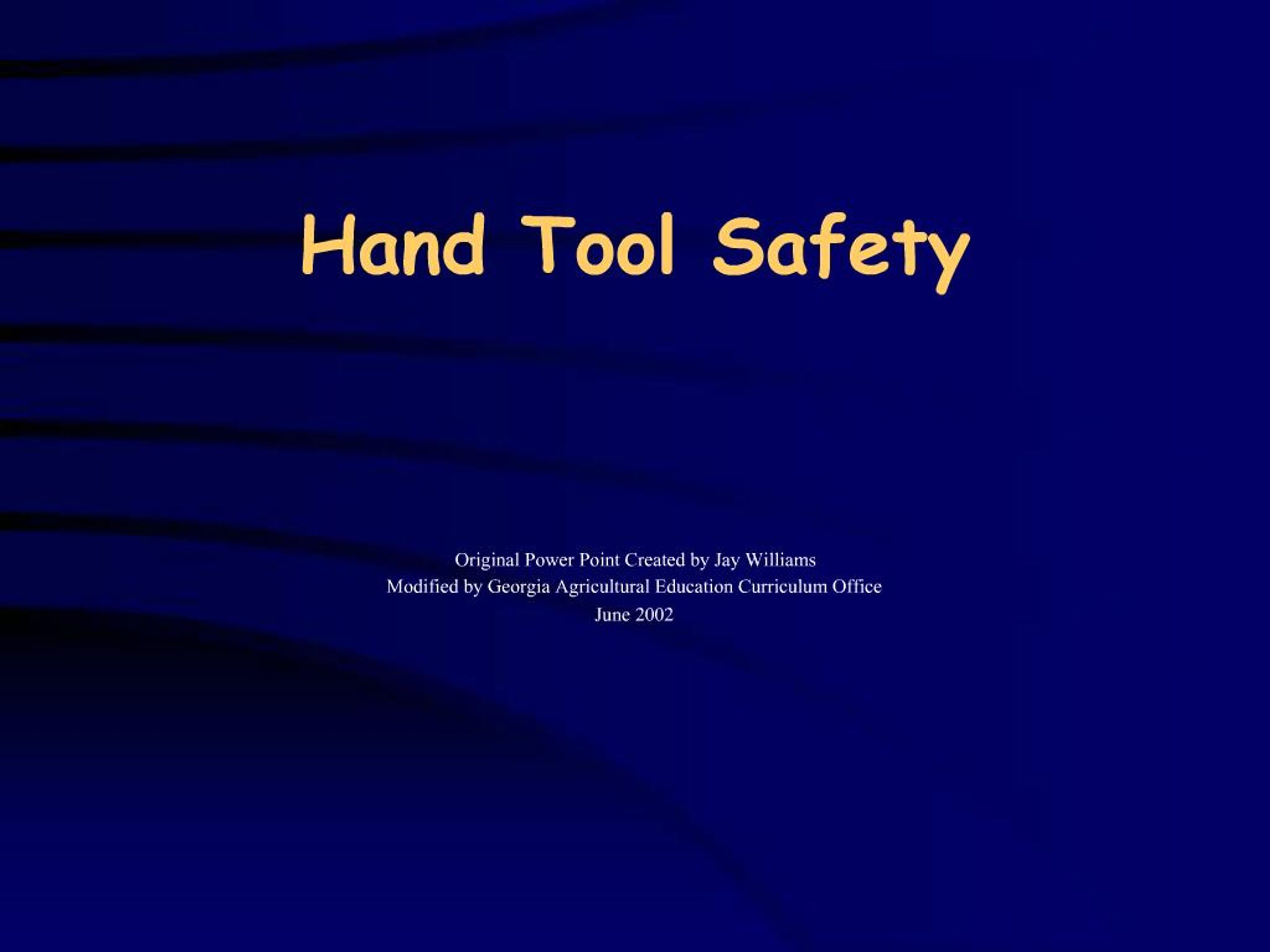 PPT - Hand Tool Safety PowerPoint Presentation, free download - ID:378802
