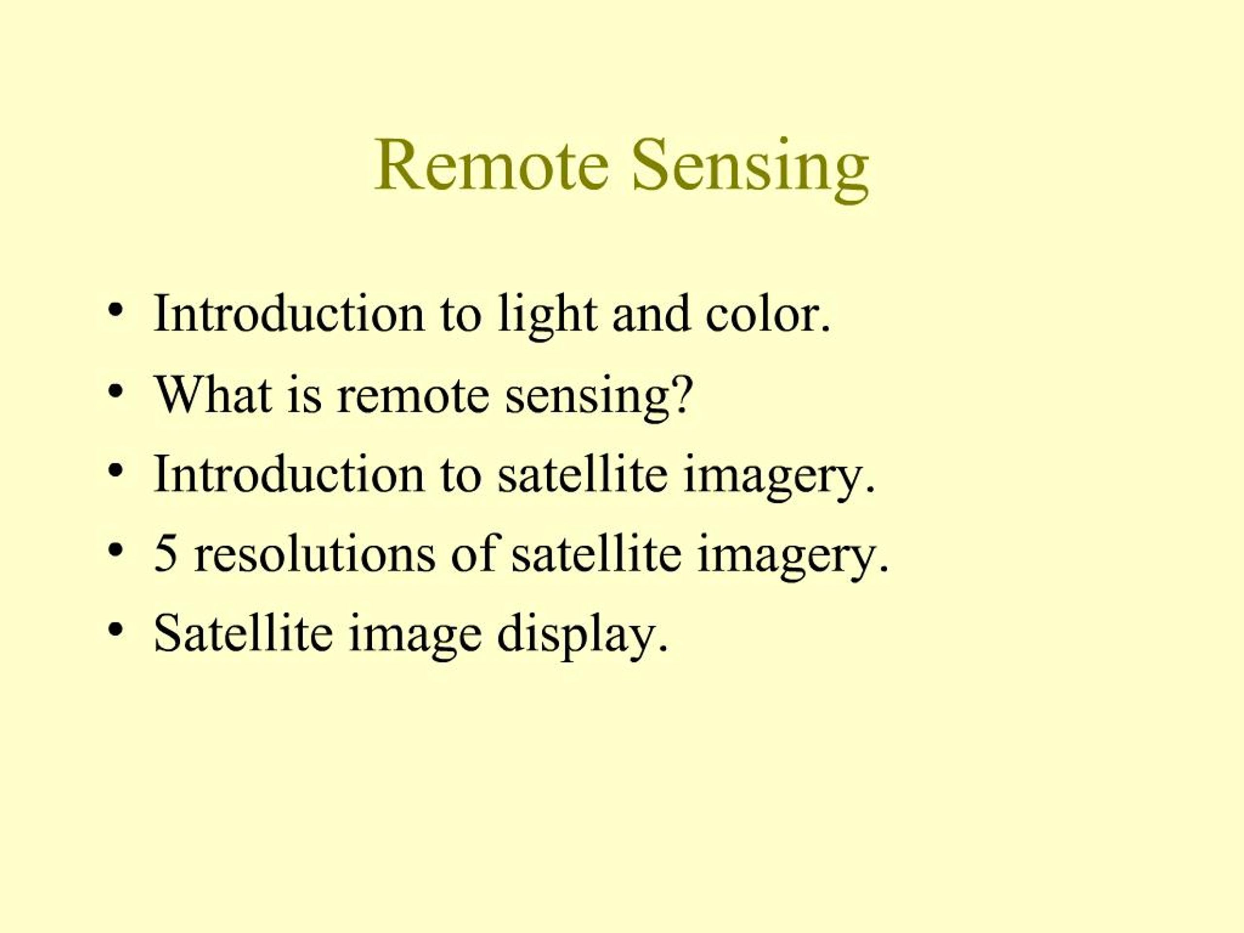 PPT - Remote Sensing PowerPoint Presentation, free download - ID:388127