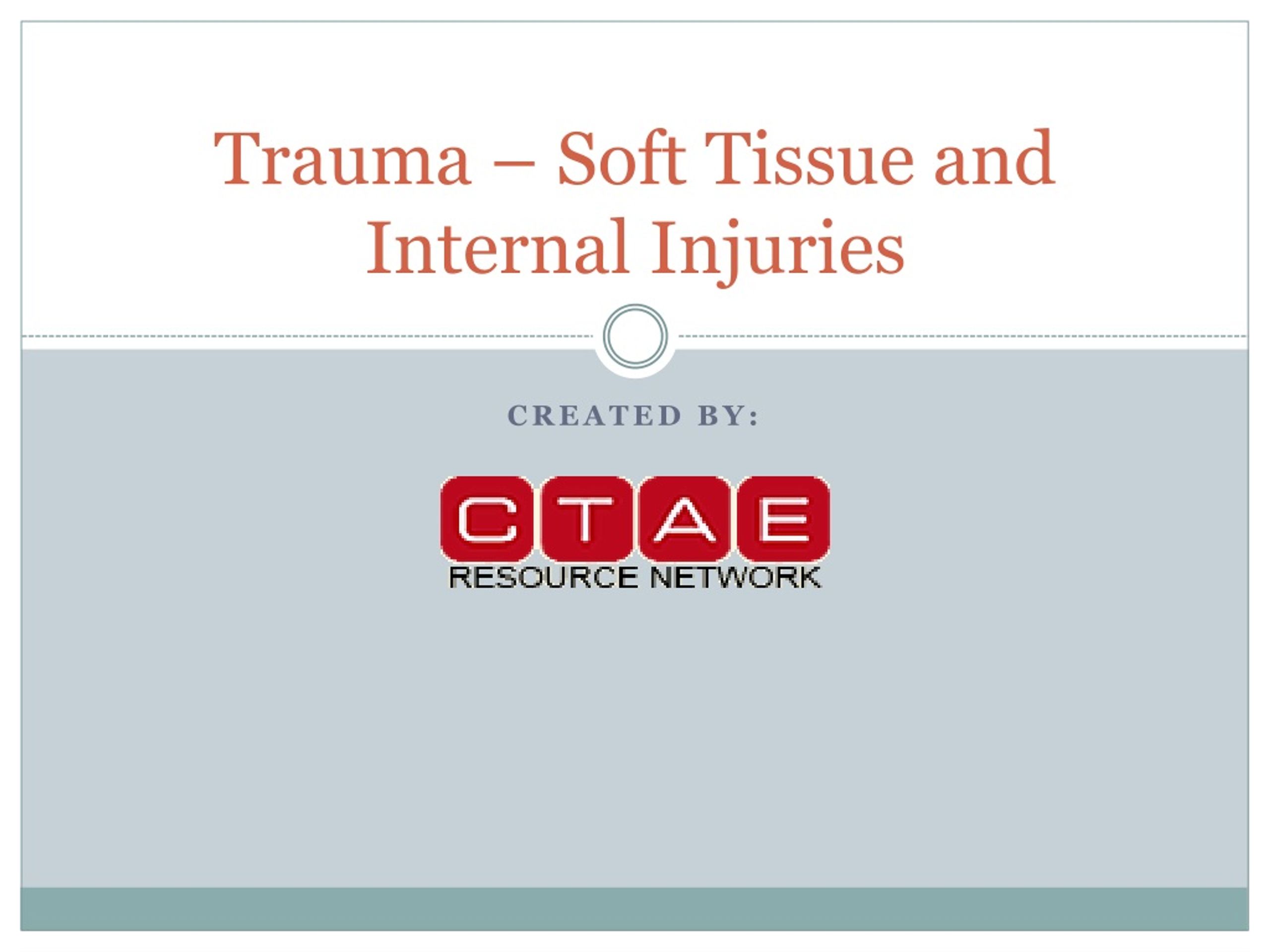 PPT - Trauma – Soft Tissue and Internal Injuries PowerPoint ...