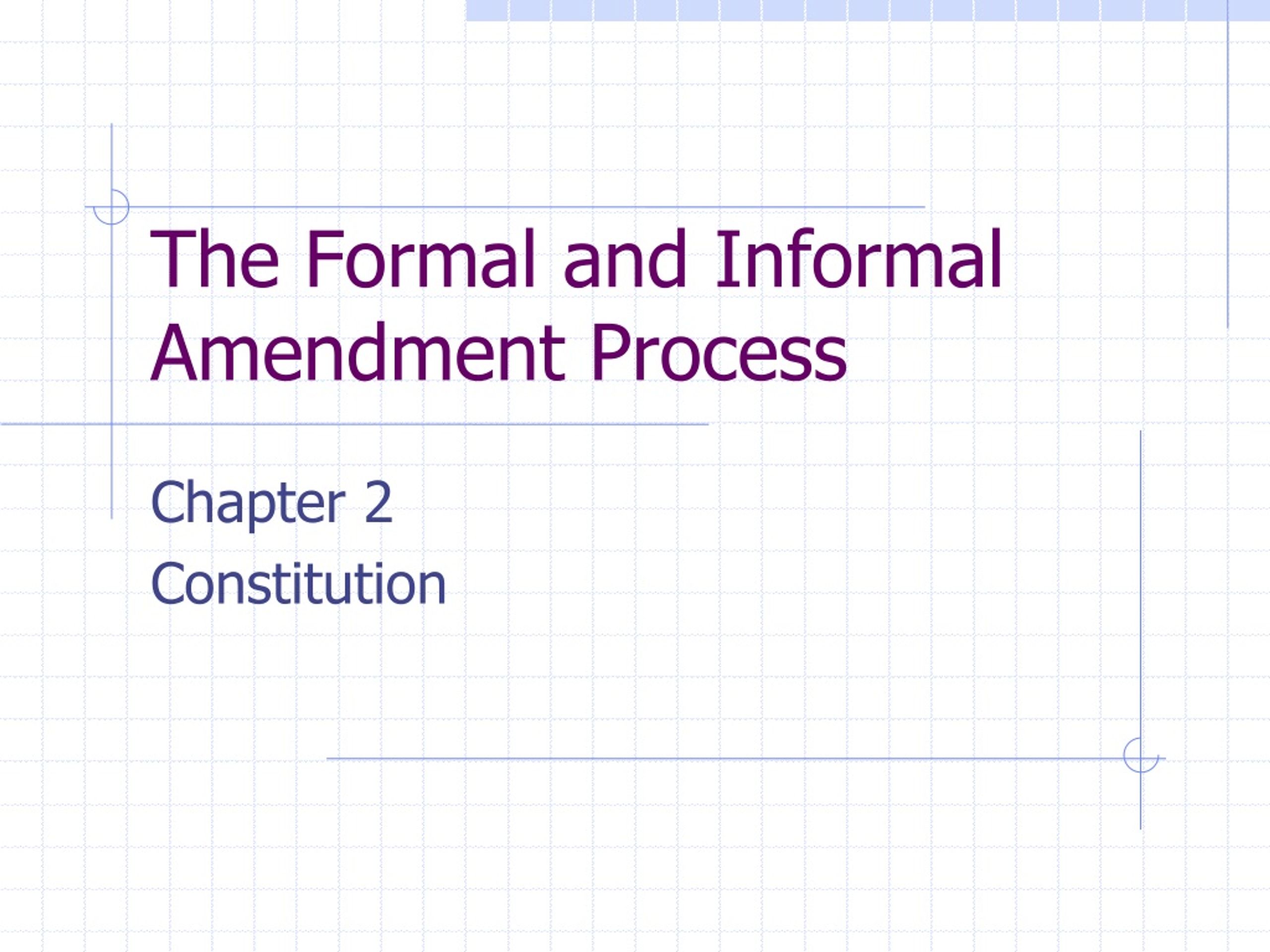 PPT - The Formal and Informal Amendment Process PowerPoint Presentation ...