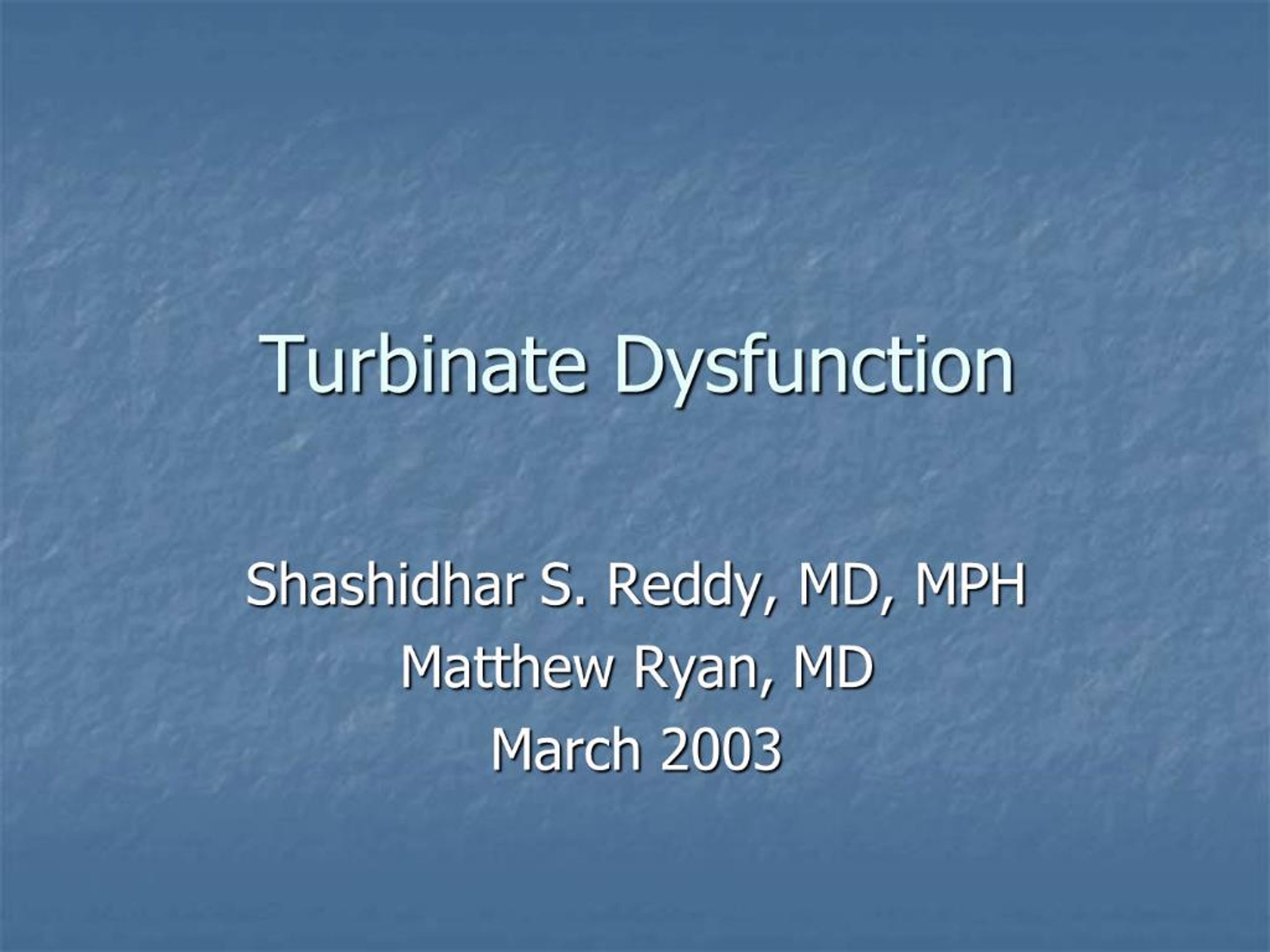 PPT - Turbinate Dysfunction PowerPoint Presentation, free download - ID ...