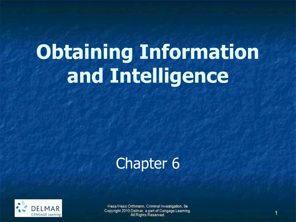 PPT - Obtaining Information and Intelligence PowerPoint Presentation ...
