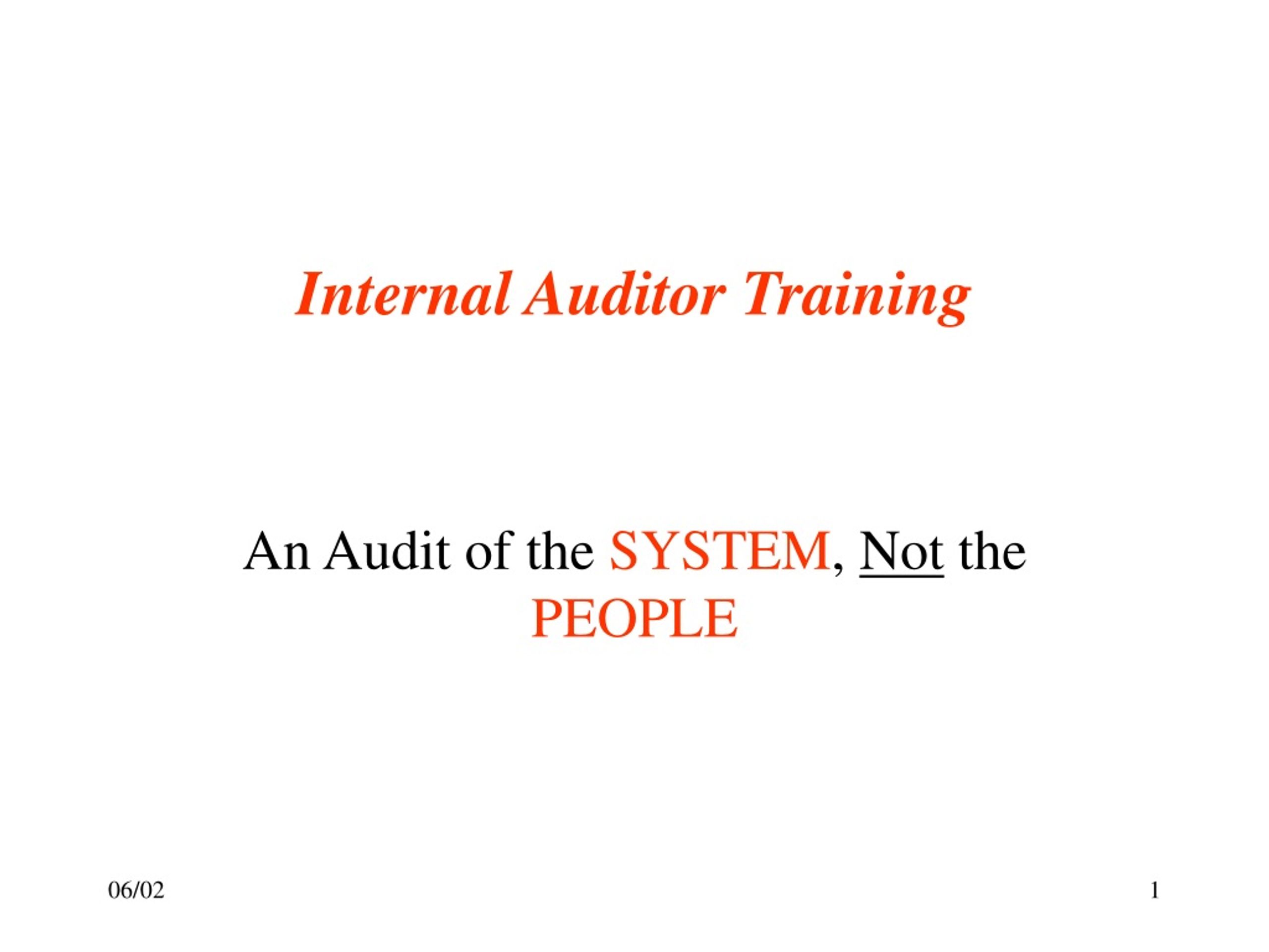 PPT - Internal Auditor Training PowerPoint Presentation, free download ...