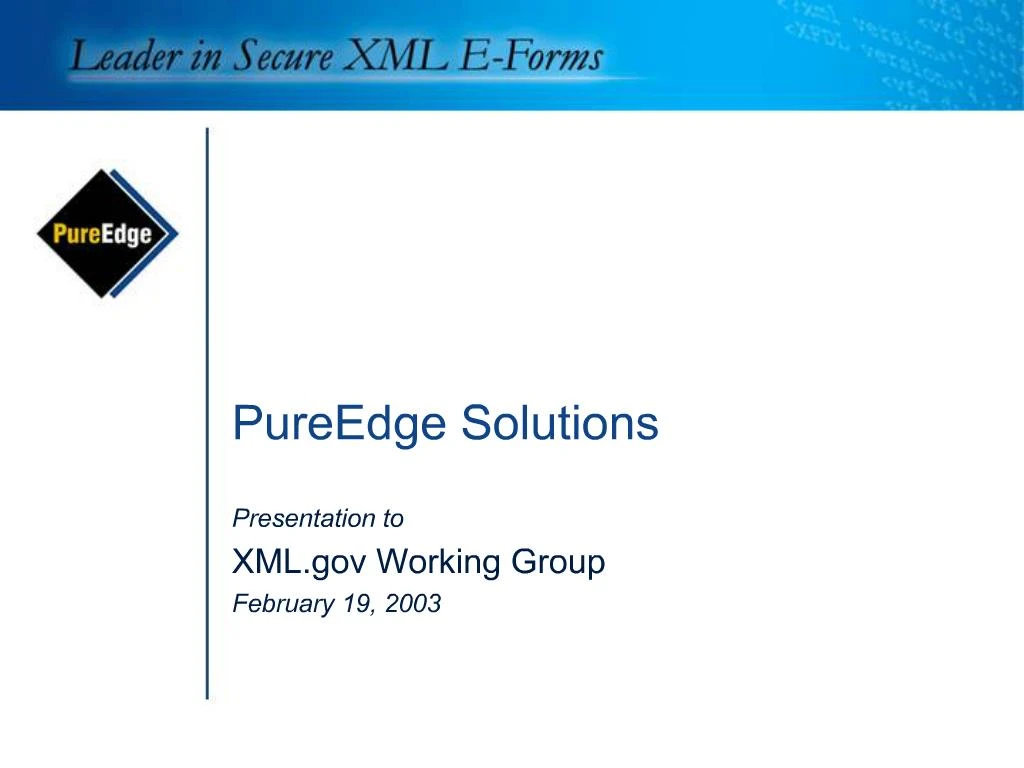 PPT - PureEdge Solutions PowerPoint Presentation, free download - ID:405411