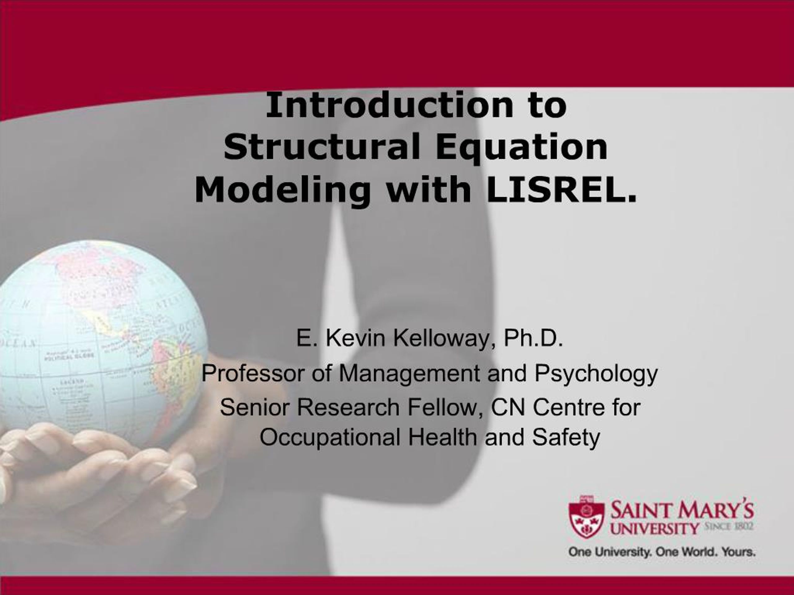 PPT - Introduction to Structural Equation Modeling with LISREL ...