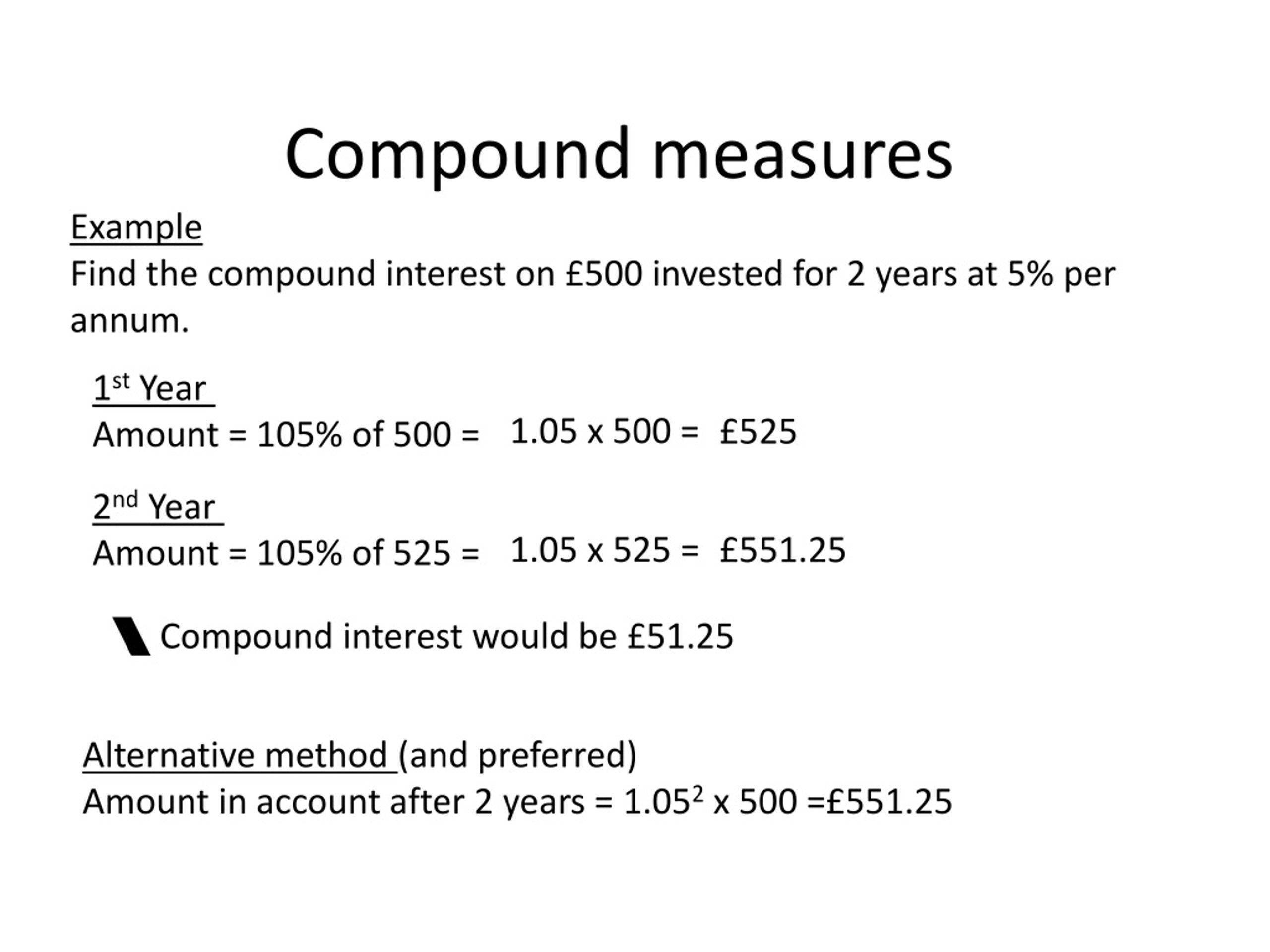 PPT - Compound measures PowerPoint Presentation, free download - ID:409707