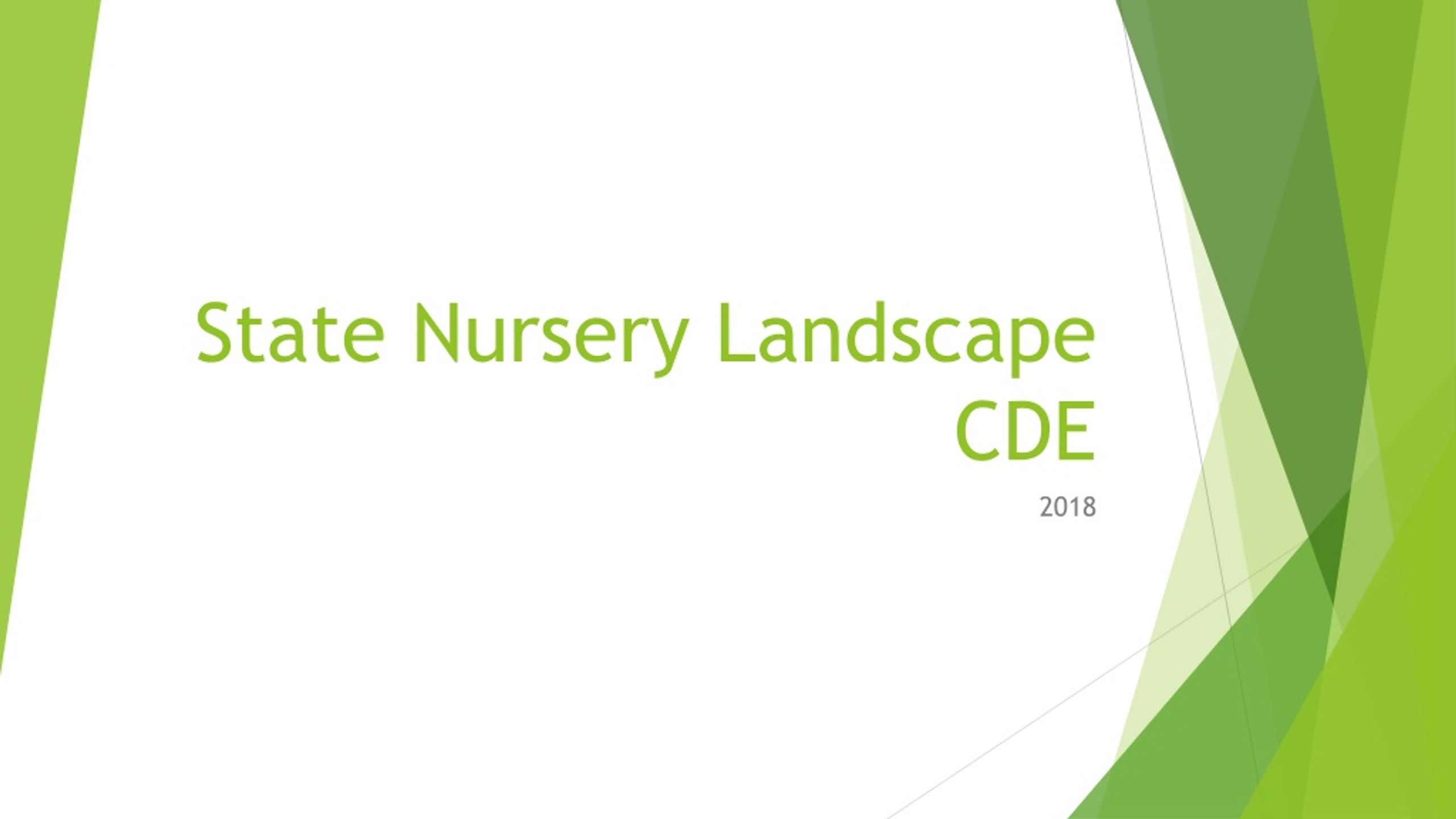 PPT - State Nursery Landscape CDE PowerPoint Presentation, free ...