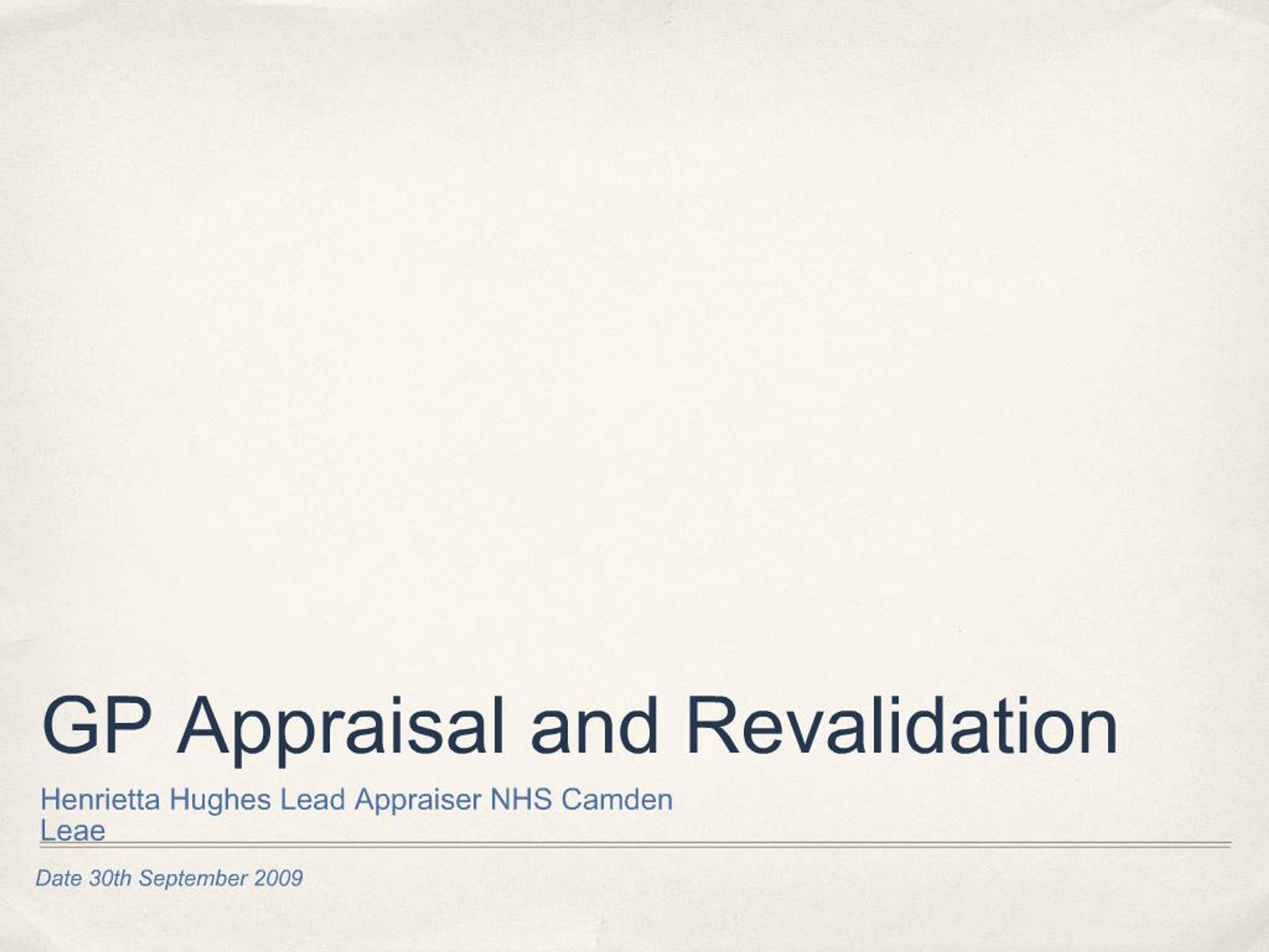 PPT - GP Appraisal and Revalidation PowerPoint Presentation, free ...