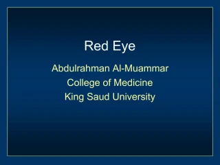 PPT - Acute Red Eye PowerPoint Presentation, free download - ID:3564132
