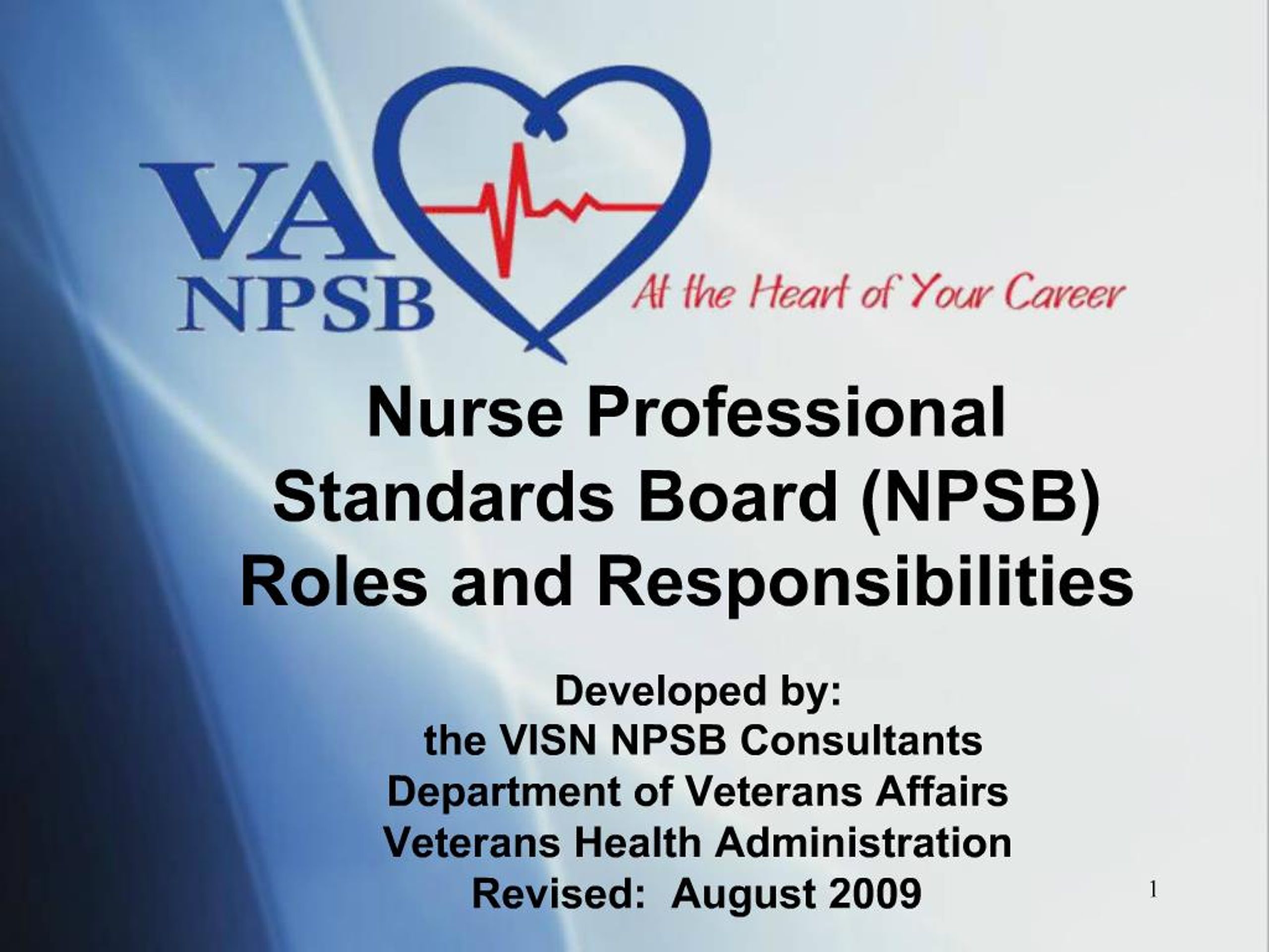 PPT - Nurse Professional Standards Board NPSB Roles and ...