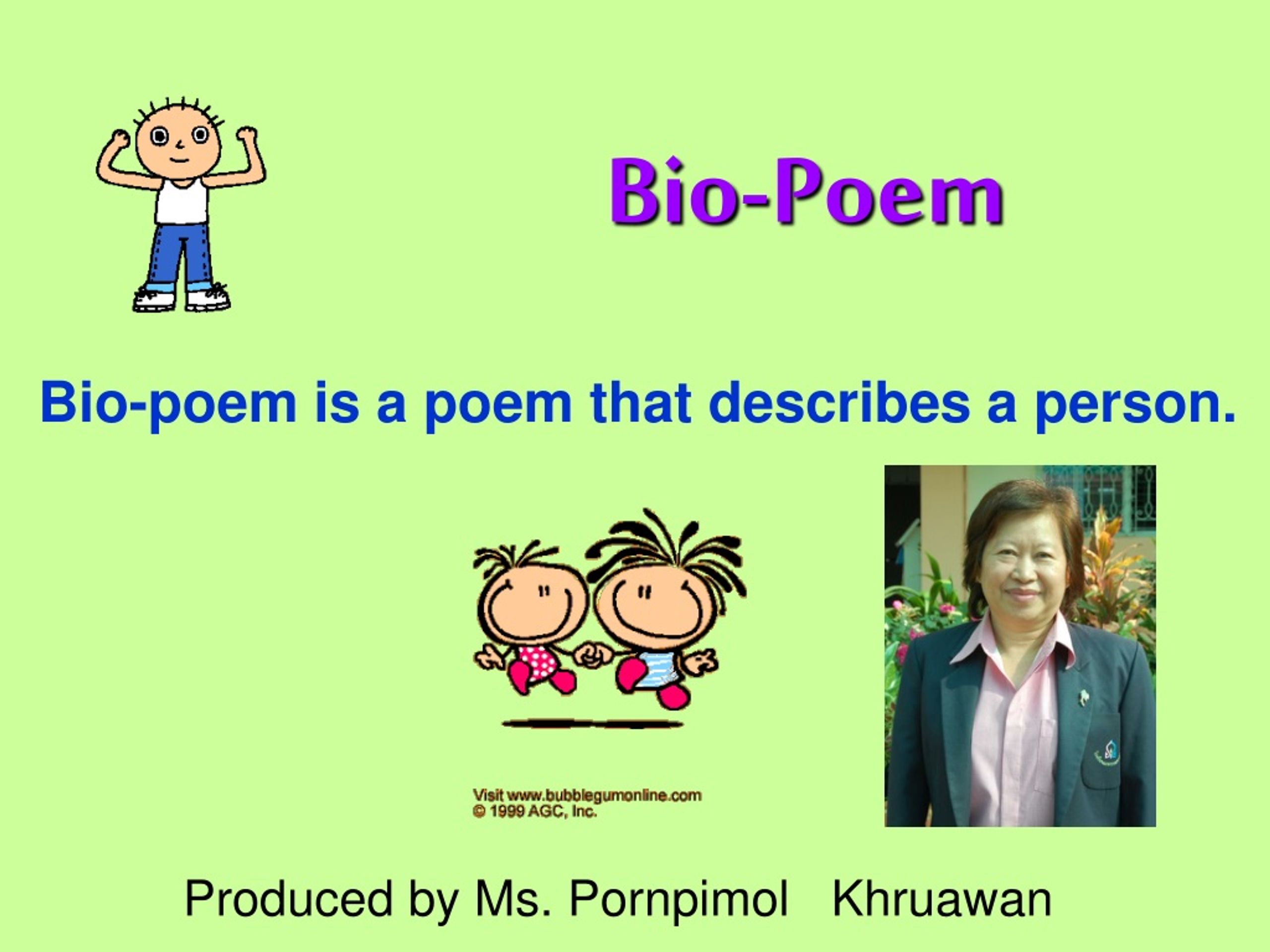 PPT - Bio-Poem PowerPoint Presentation, free download - ID:425304