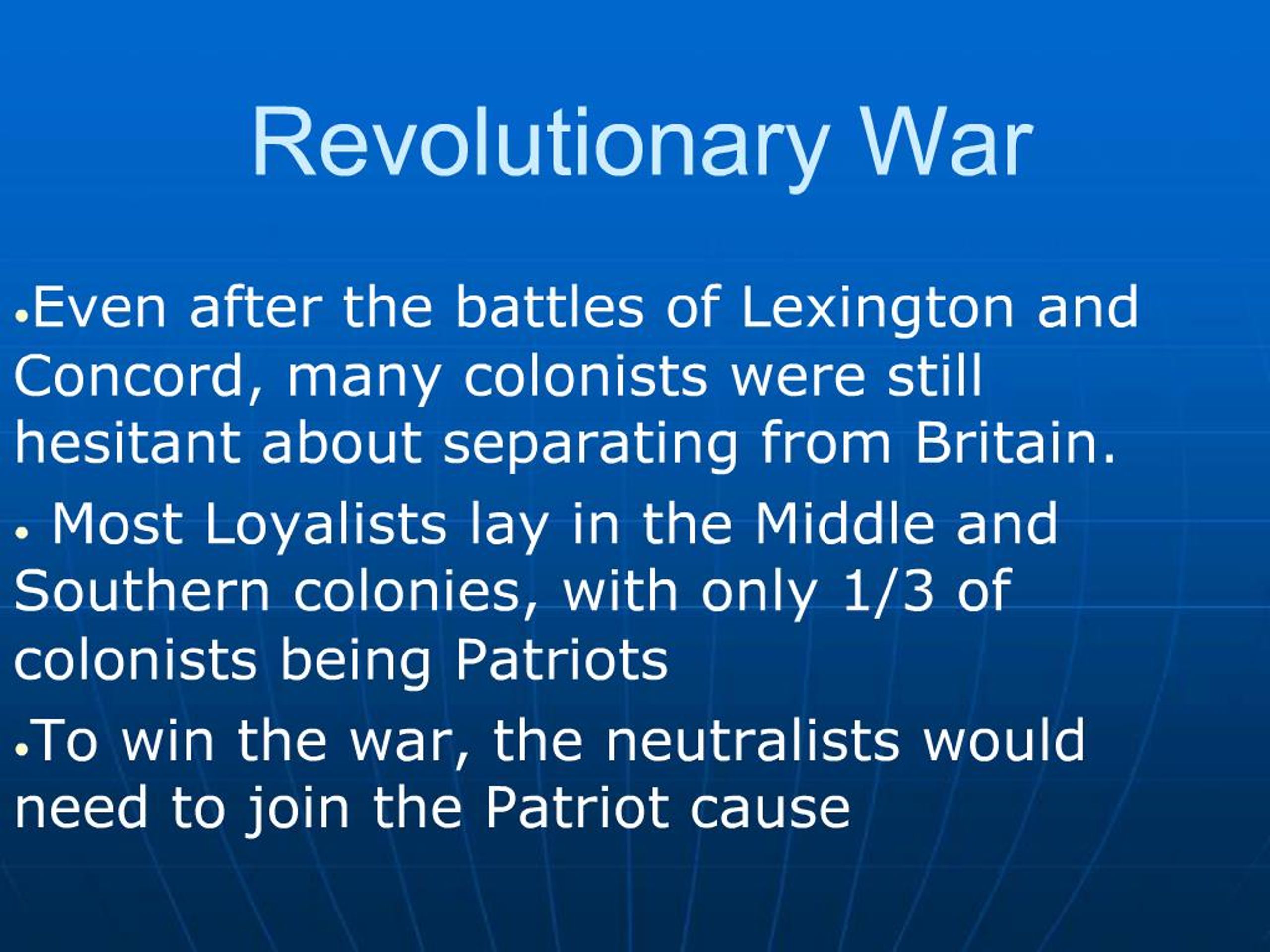 PPT - Revolutionary War PowerPoint Presentation, free download - ID:426611
