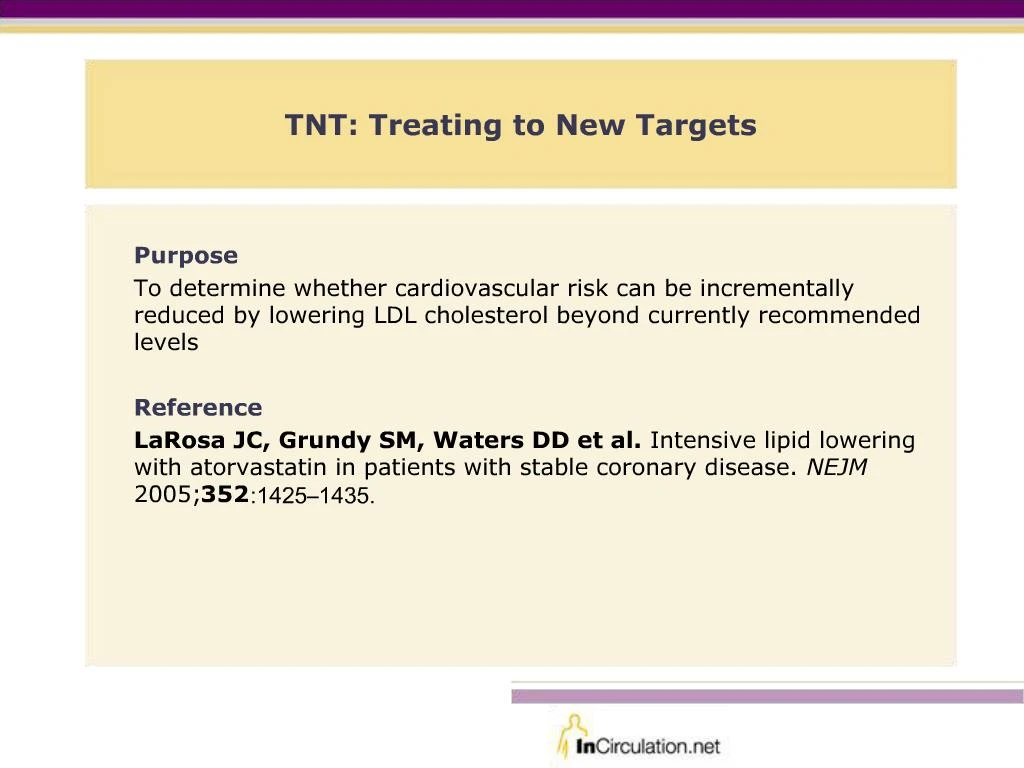 PPT - TNT: Treating to New Targets PowerPoint Presentation, free ...