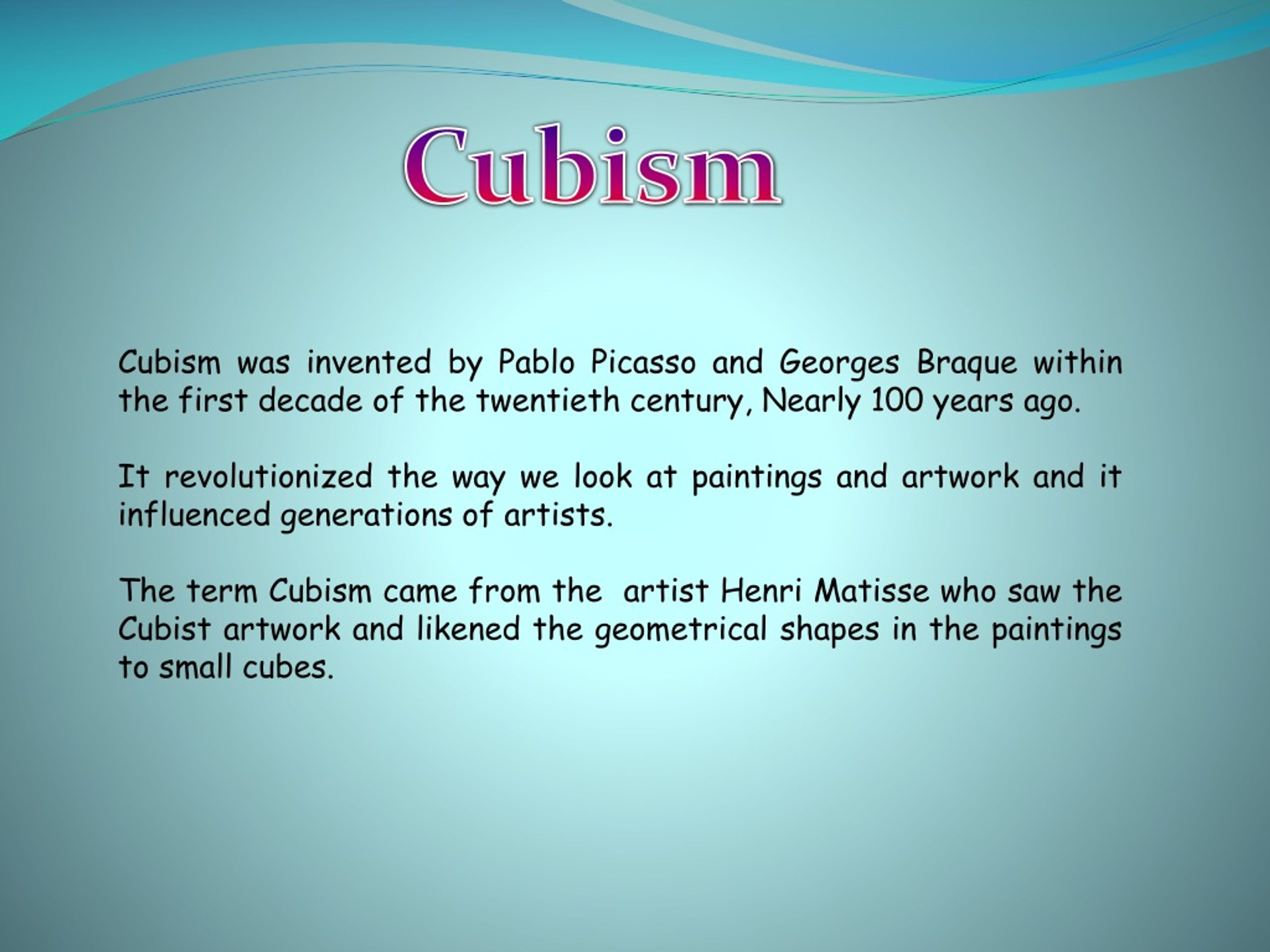 PPT - Cubism PowerPoint Presentation, free download - ID:427639