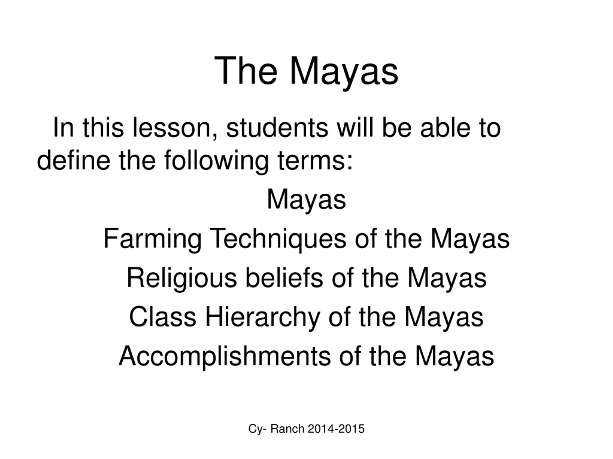 PPT - The Mayas PowerPoint Presentation, free download - ID:435445