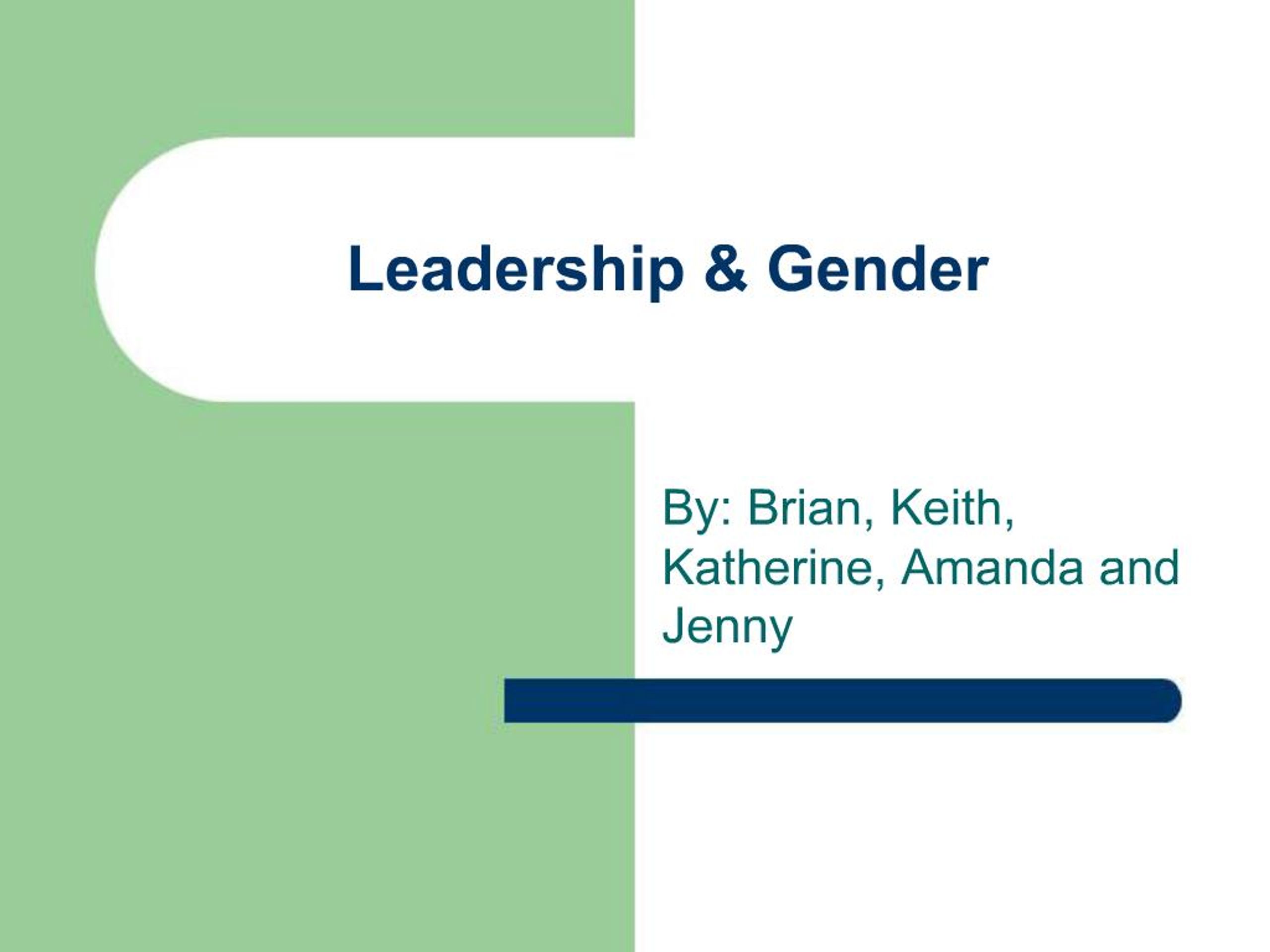 PPT - Leadership Gender PowerPoint Presentation, free download - ID:437223