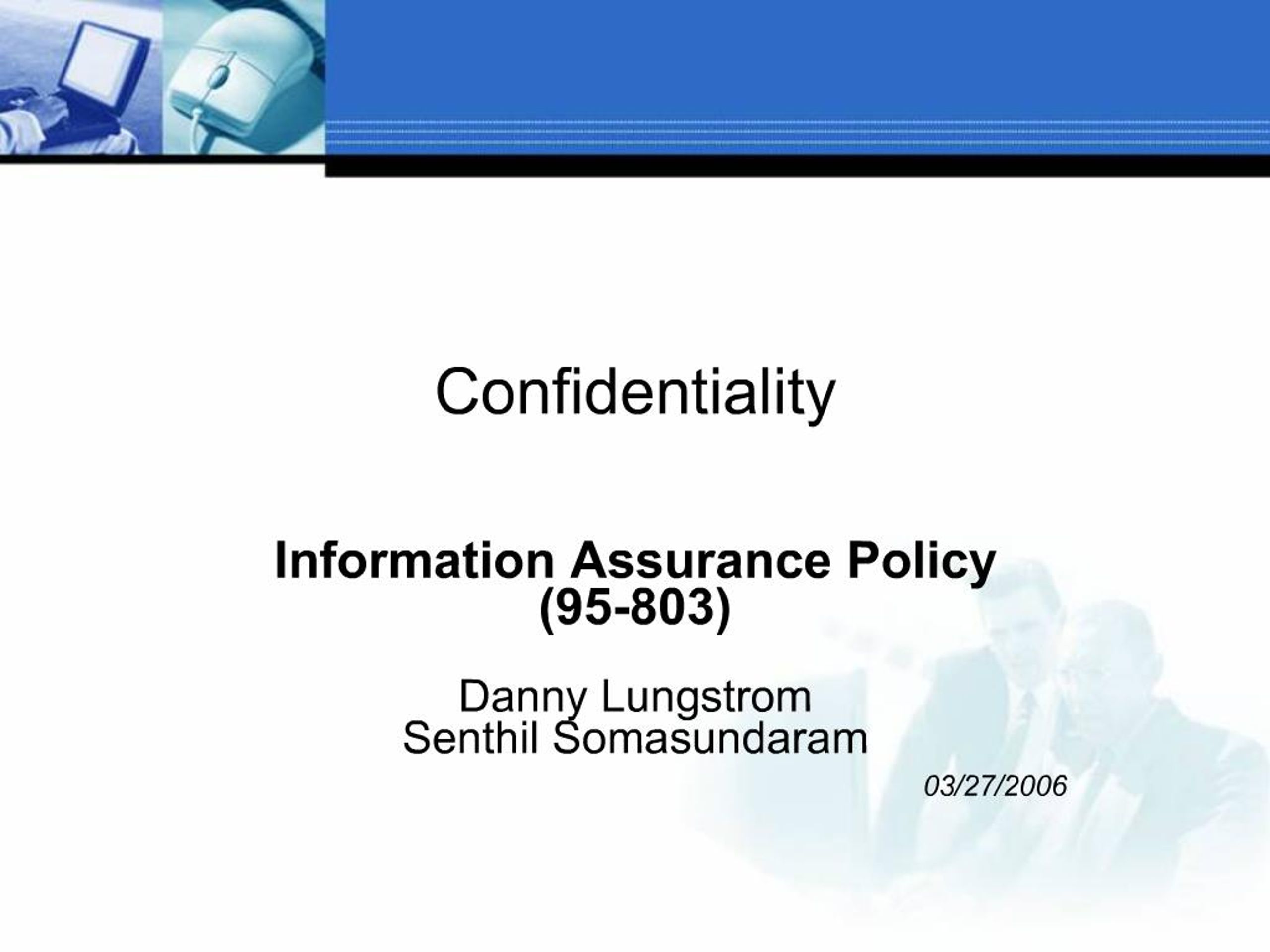 PPT - Confidentiality PowerPoint Presentation, free download - ID:437338