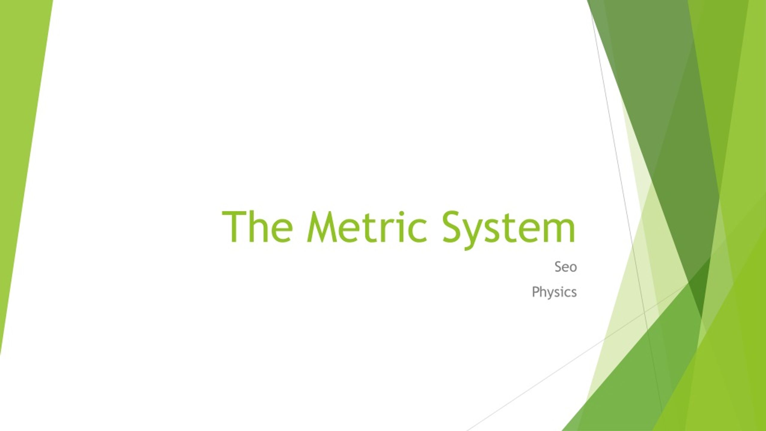PPT - The Metric System PowerPoint Presentation, free download - ID:437755